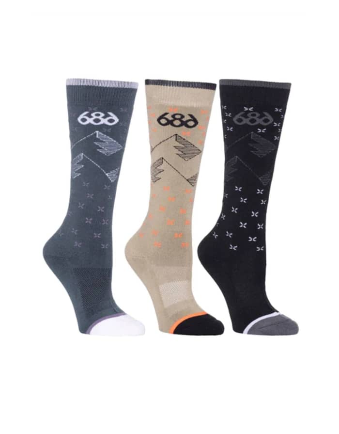 686 Wmns Twilight Sock 3-Pack Assorted Women's ski socks : Snowleader