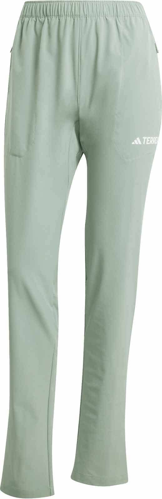 Adidas Multi Essentials Pants W Silver Green Women's walking trousers ...