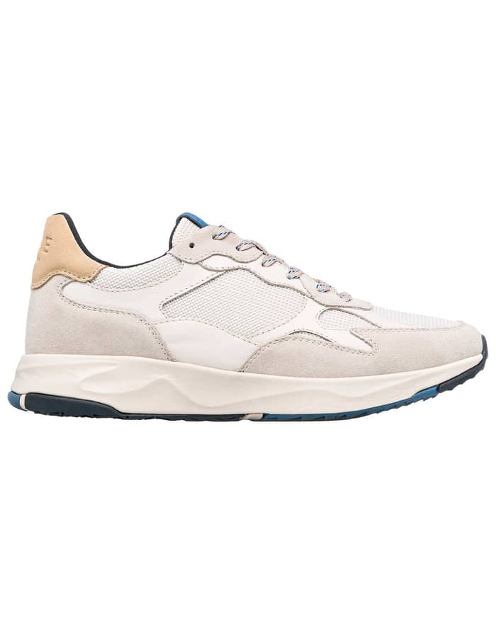 Clae Zuma Offwhite Pebble Blue Trainers : Snowleader