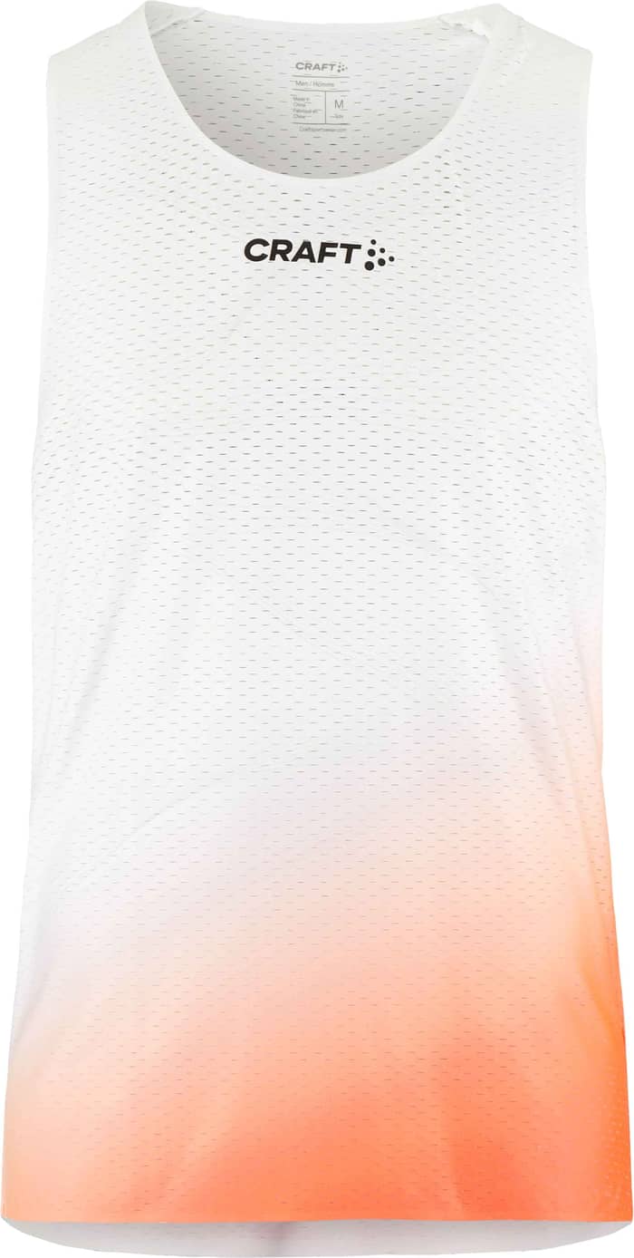 Craft Race Day Singlet M White/Multi Trail running T-shirts : Snowleader