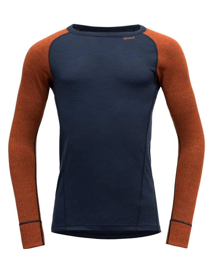 Devold of Norway Duo Active Merino 205 Shirt Man Flame/Ink Base layer ...