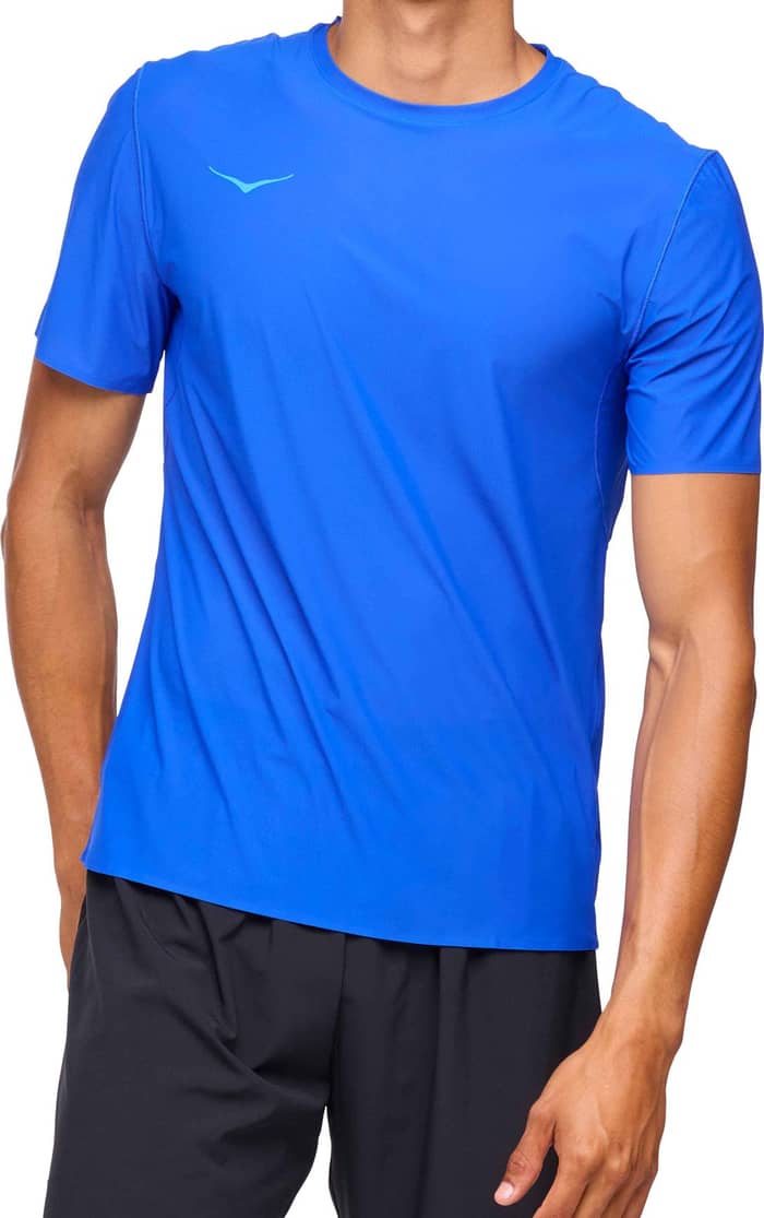 Hoka M Airolite Run Short Sleeve Ultramarine Trail running T-shirts ...