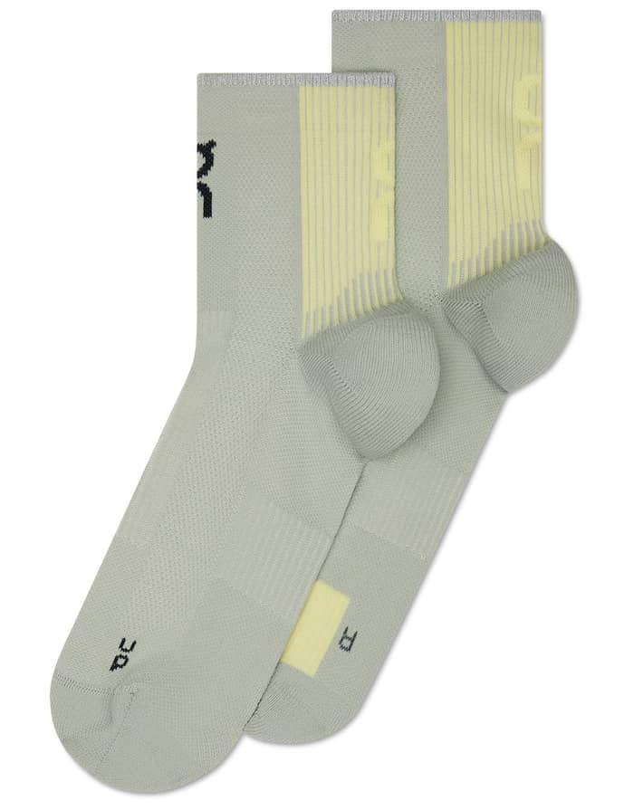 On Performance Run Sock Mid Tin Lemonade Trail running socks : Snowleader