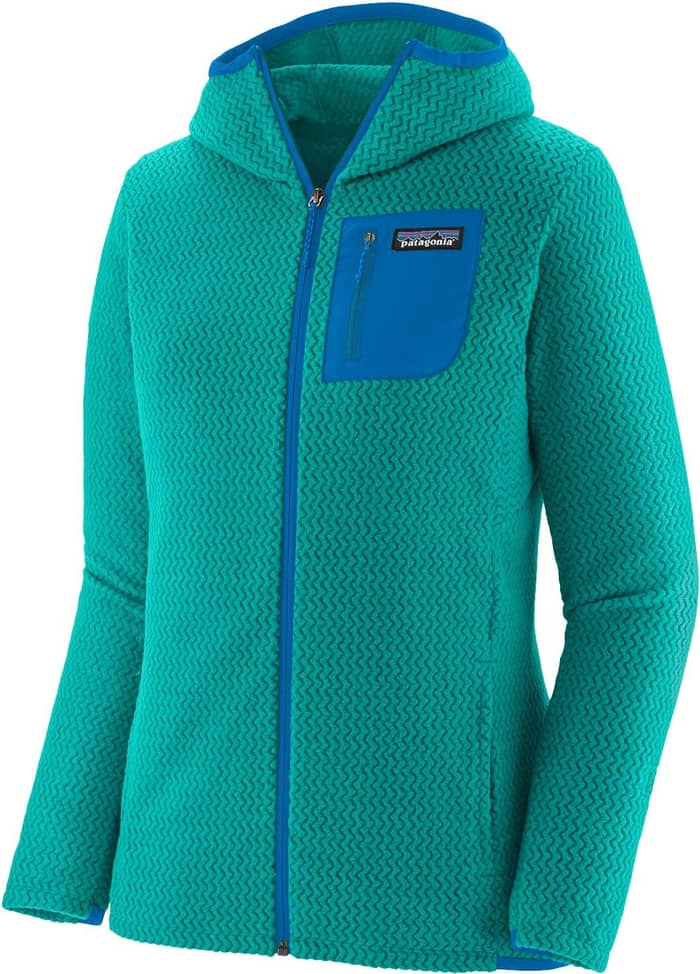 Patagonia W's R1 Air Full-Zip Hoody Subtidal Blue Dames fleeces ...