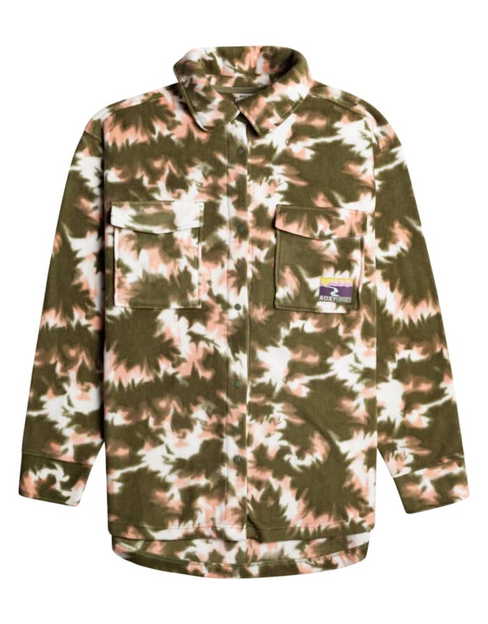 Roxy Because The Prd Polar Fleece Deep Lichen Green Nimal Blousons ...