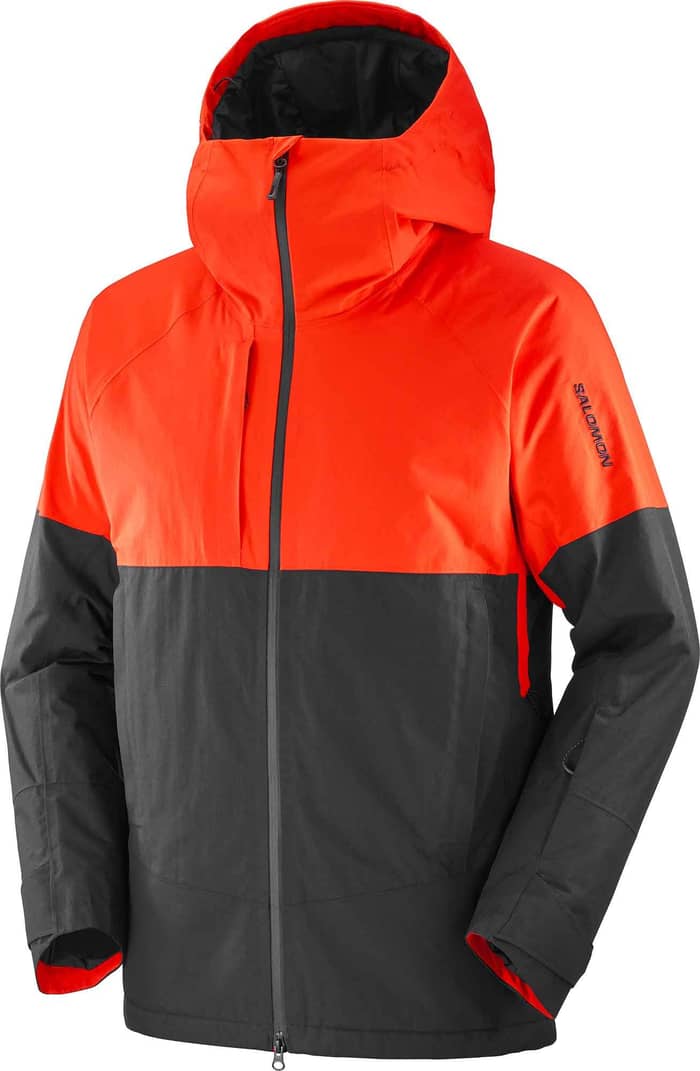 Salomon Transfer Puff Jacket M Cherry Tomato/Deep Black Ski jackets ...