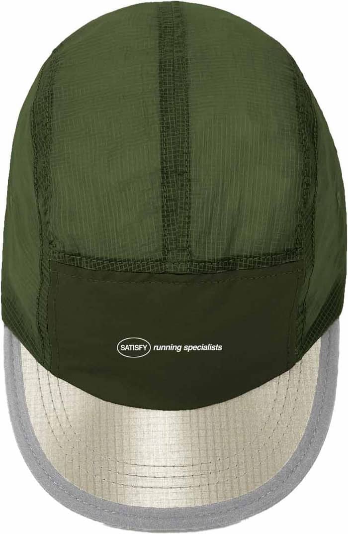 Satisfy Rippy Trail Cap Green Trail running caps & headbands : Snowleader