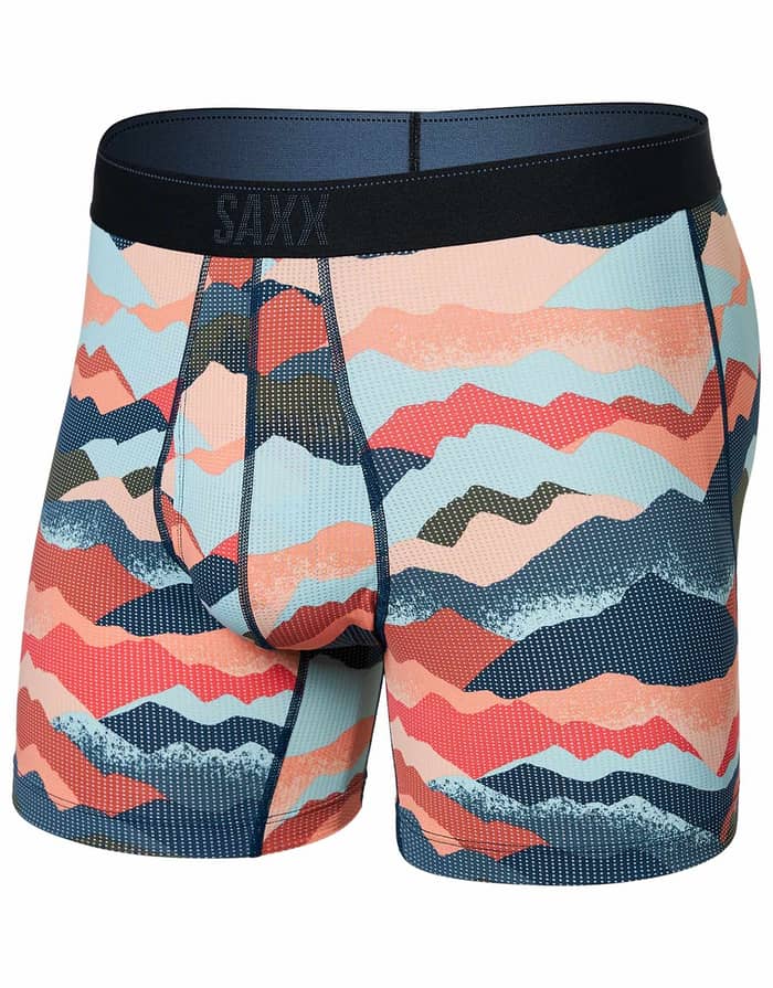 Saxx Underwear Quest QDM Boxer Brief Fly Mountain Abstract Multi Boxers ...