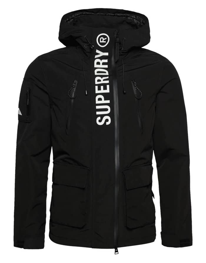 Superdry Ultimate Windcheater M Jet Black/Optic Coats : Snowleader