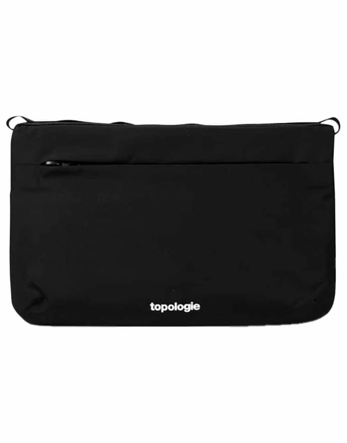 Topologie Bags Flat Sacoche Small Black Tech Sateen Shoulder Bags ...