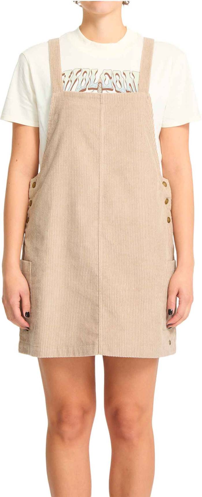 Volcom Power Chord Dress Khaki Women's Dresses : Snowleader