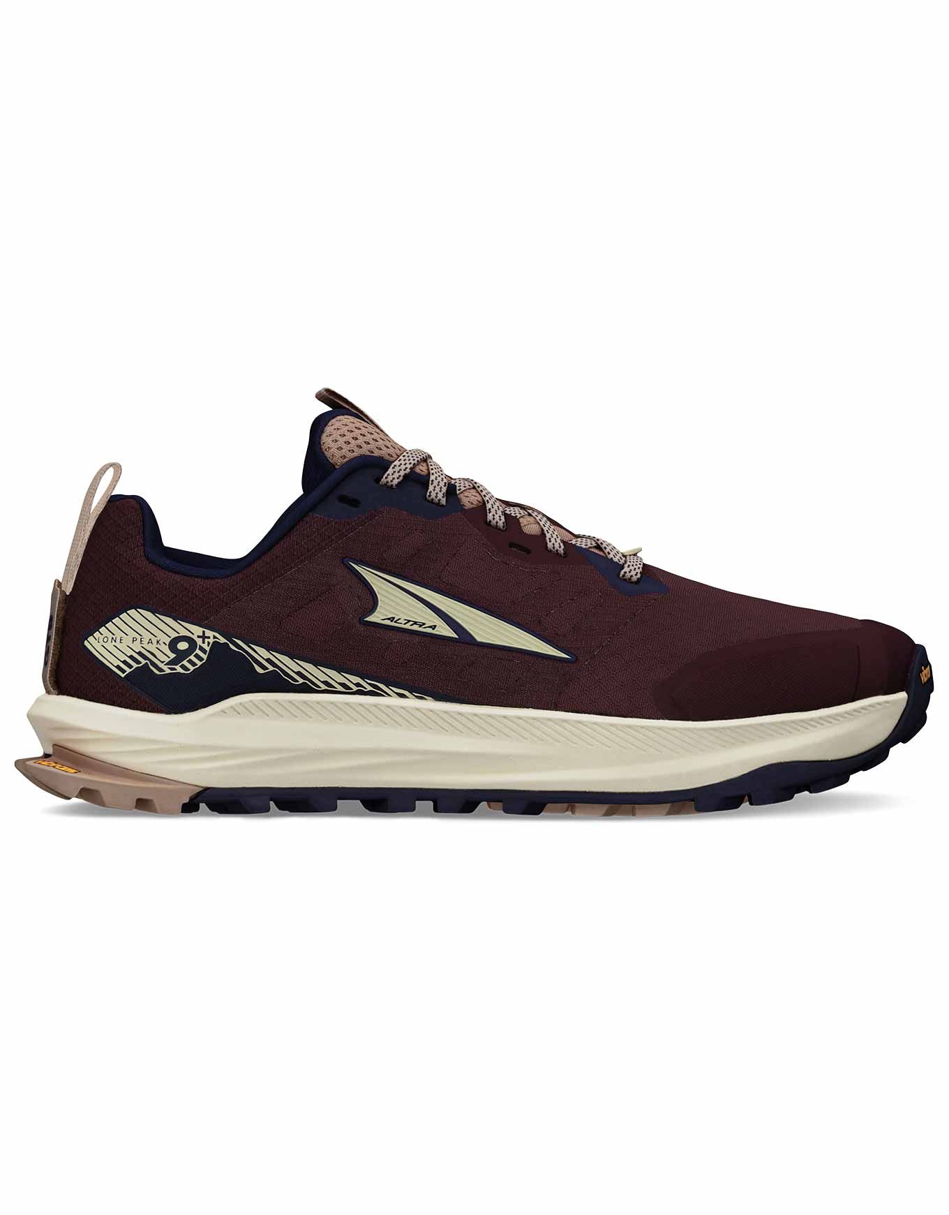 Altra W Lone Peak 9+ Maroon Dames trailschoenen : Snowleader