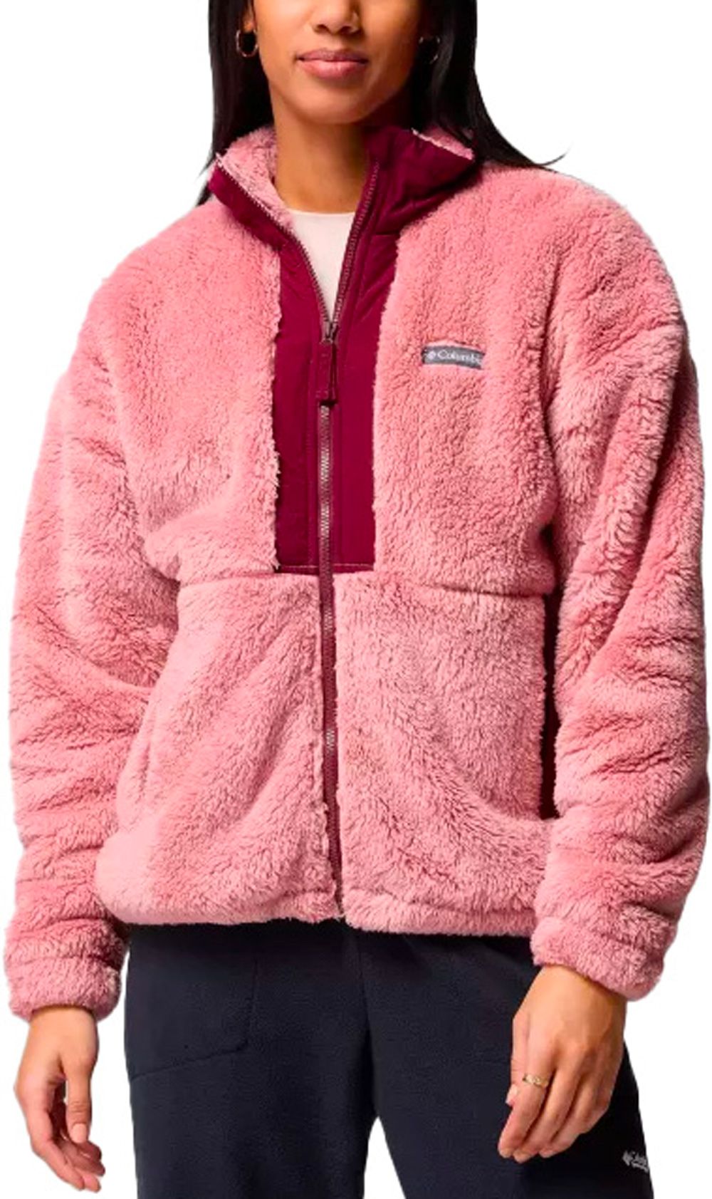 Columbia Boundless Discovery Sherpa Full Zip II Eraser Pink Rich Wine ...