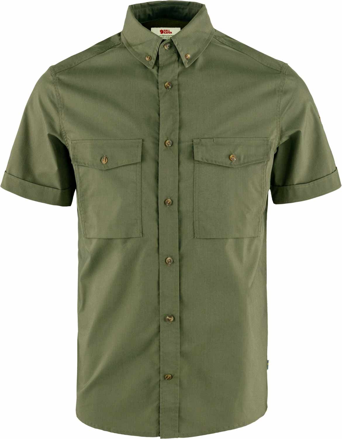 Fjall Raven Övik Air Stretch SS Shirt M Laurel Green Breathable shirts ...