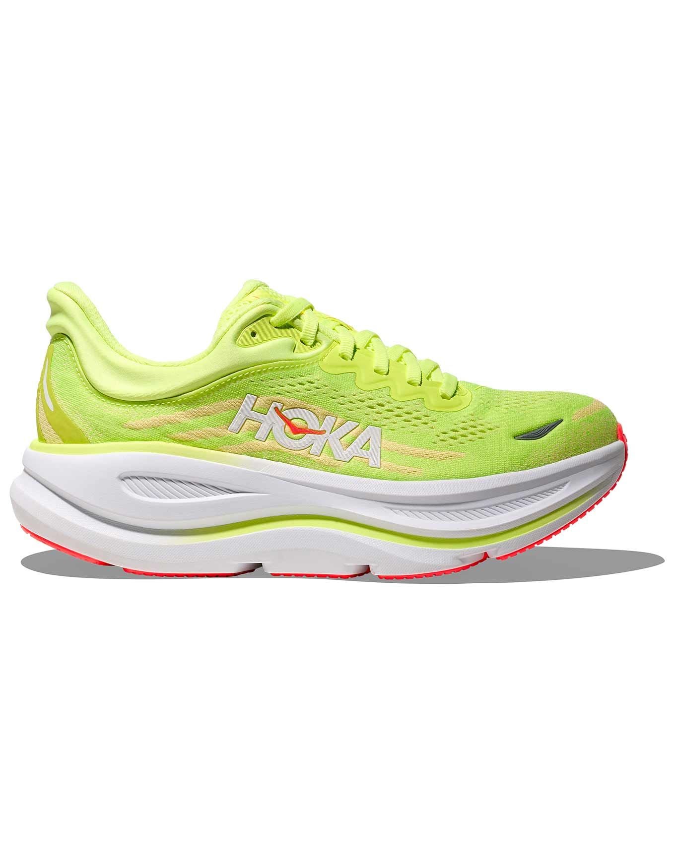 Hoka Bondi 9 W Neon Yuzu/Sunlight Women's running Shoes : Snowleader