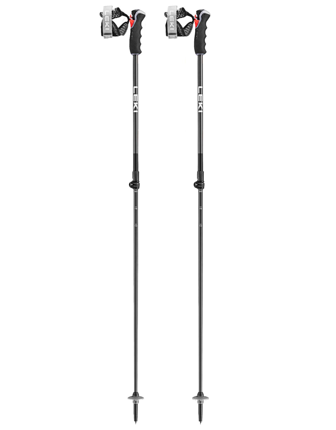 Leki Peak Vario 3D Black-Dark Anthracite-Orange Ski poles : Snowleader