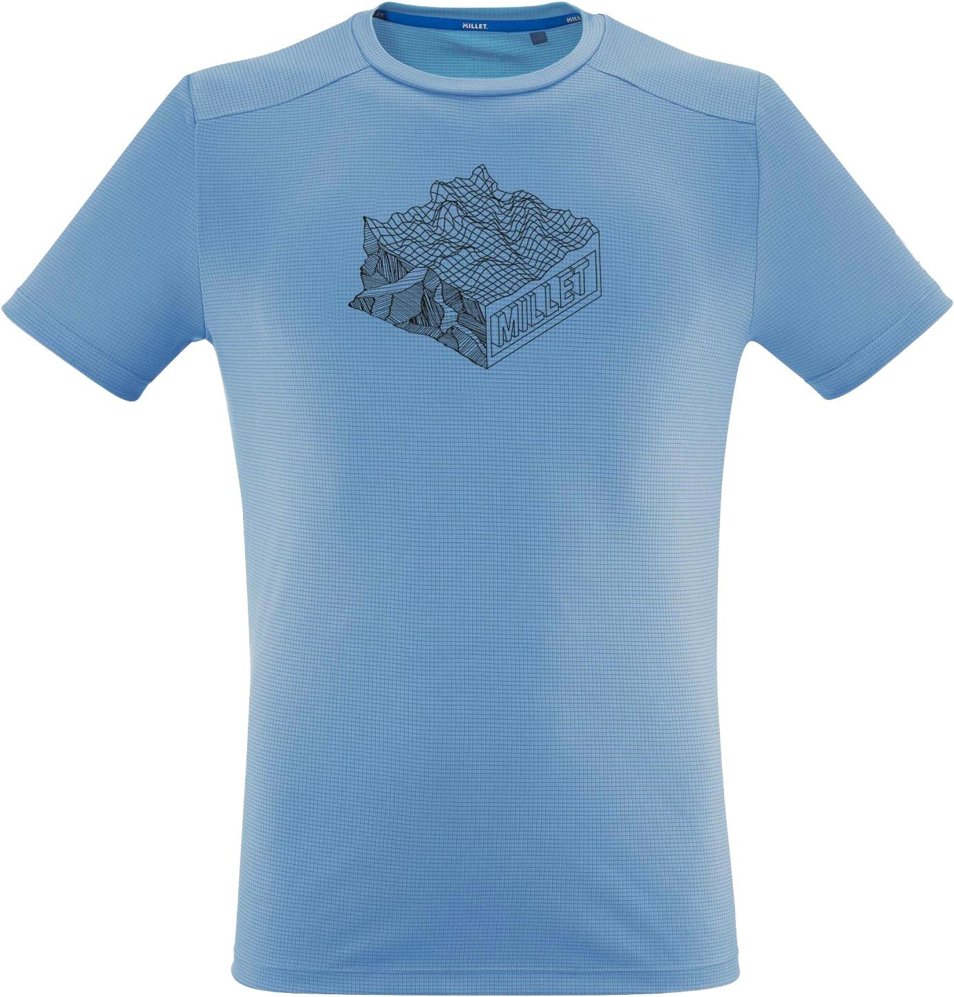 Millet Kamet Map TS SS M Coronet Blue Walking T-shirts : Snowleader