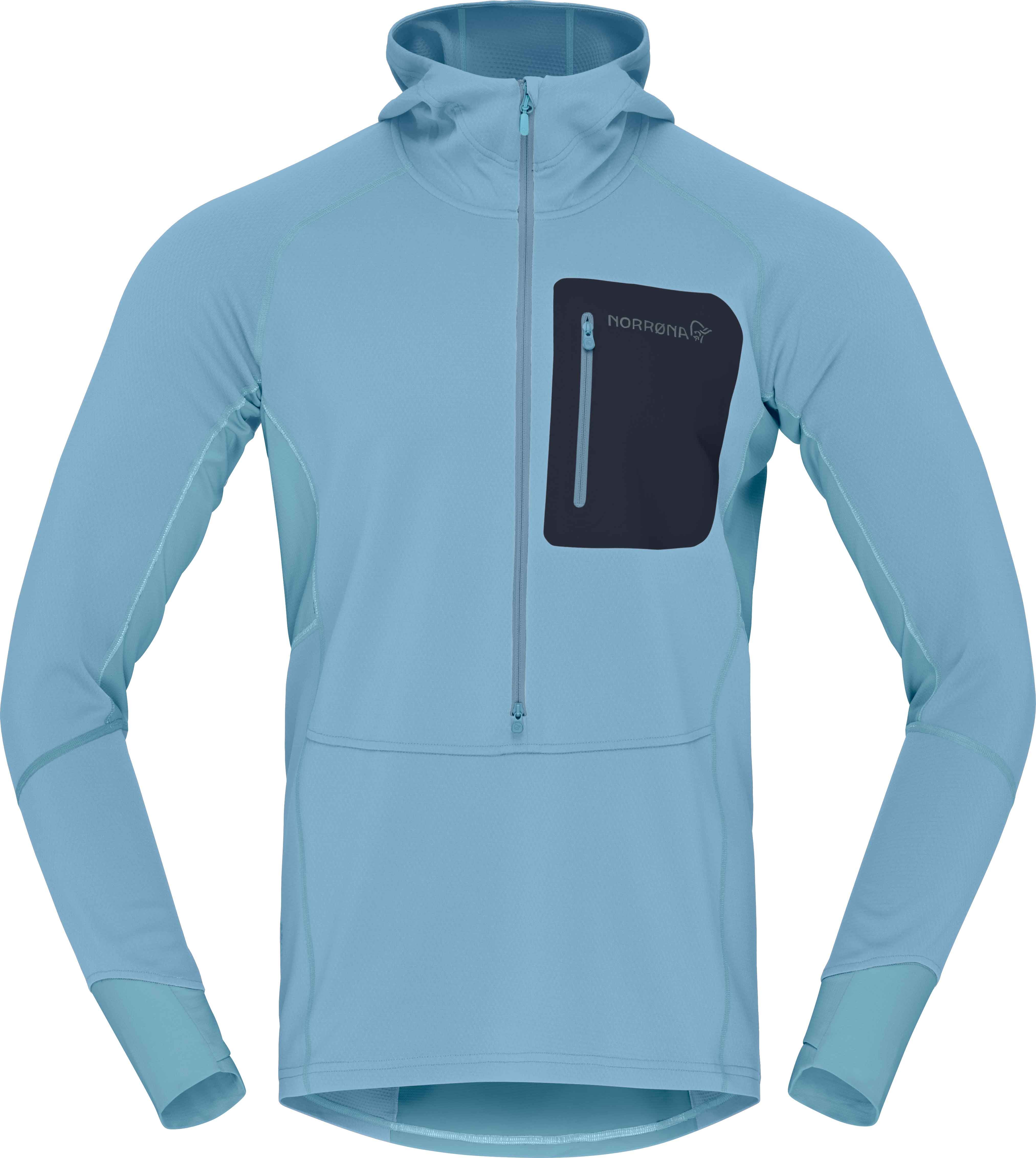 Norrona Senja Warm1 Hood M'S Trooper Vestes trail running : Snowleader
