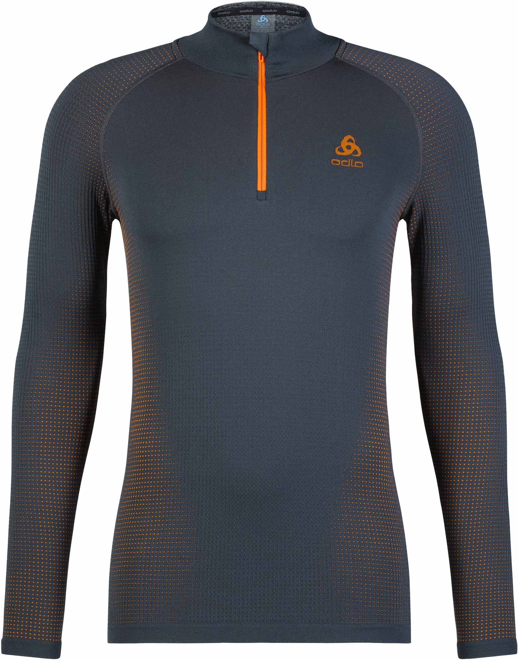 Odlo BL Top Turtle Neck L/S Half Zip Performa India Ink Base layer ...