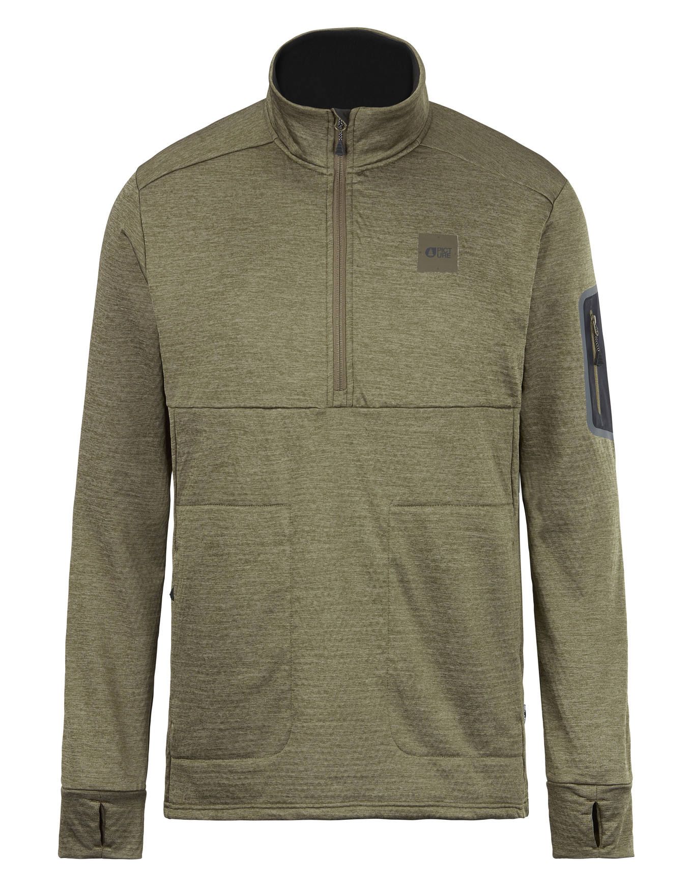 Picture Organic Clothing Bake Grid 1/4 Dark Army Green Fleecejacken ...