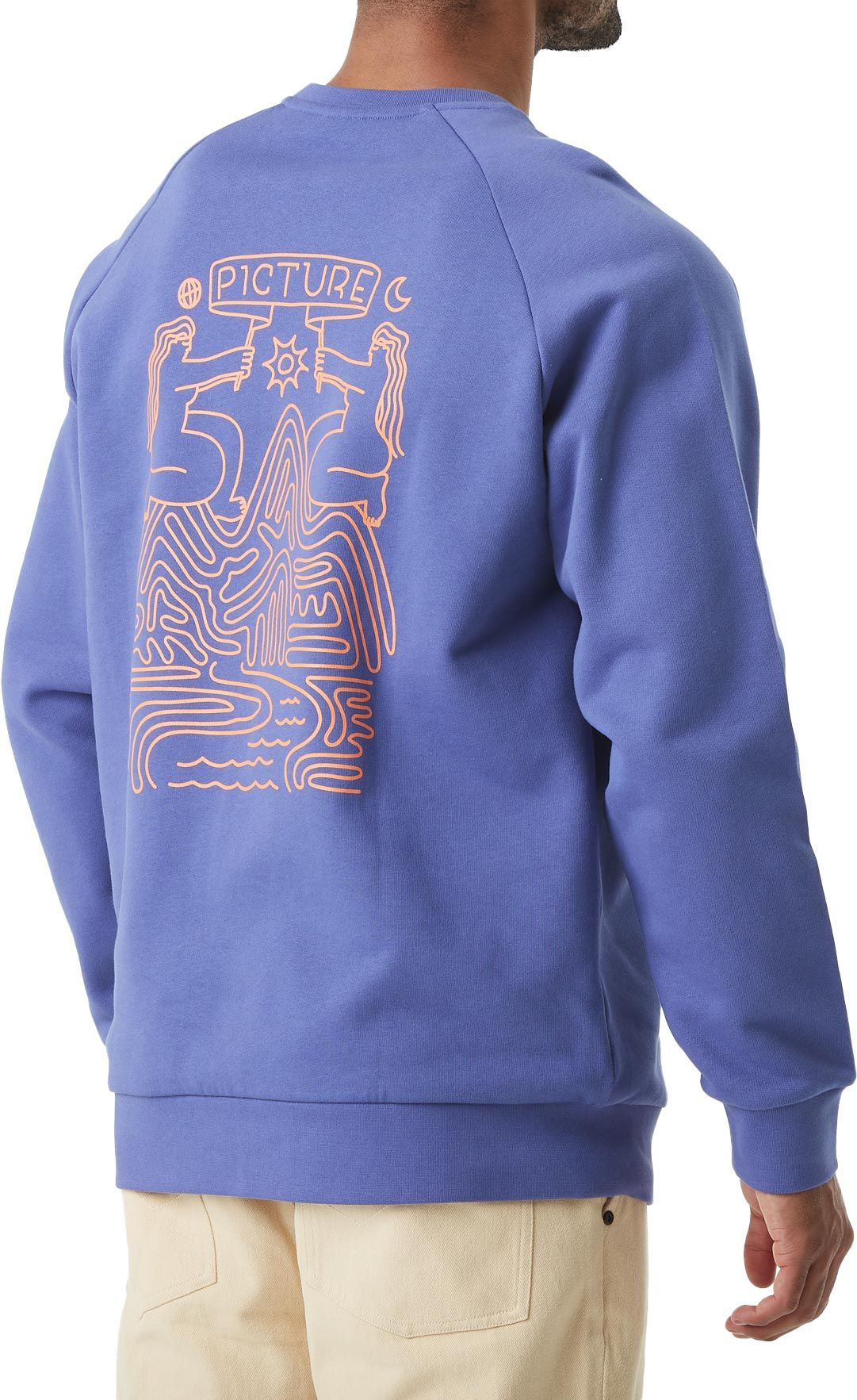 Picture Organic Clothing Terra Crew Skipper Blue Sweatshirts : Snowleader