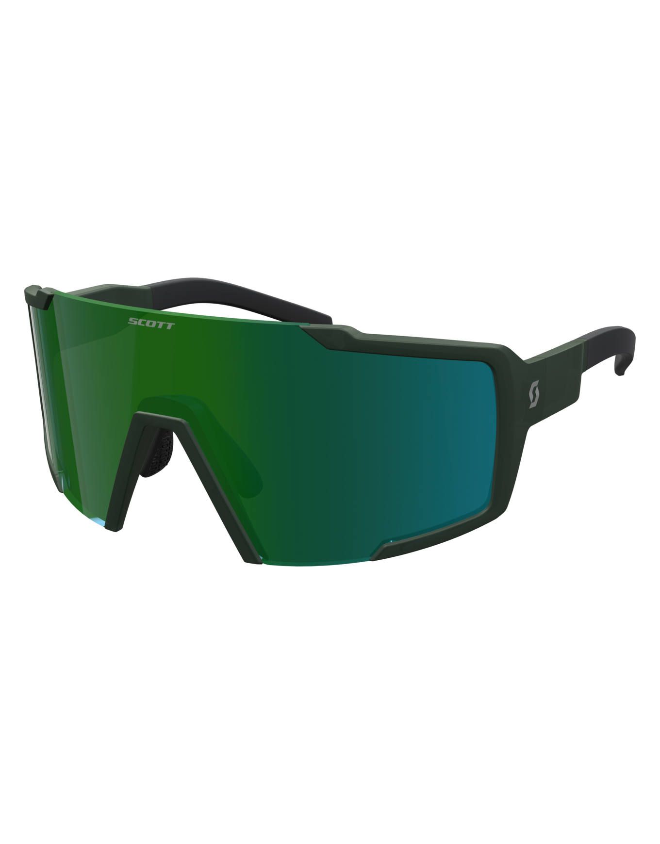 Scott Shield Kaki Green Green Chrome Lunettes de soleil : Snowleader