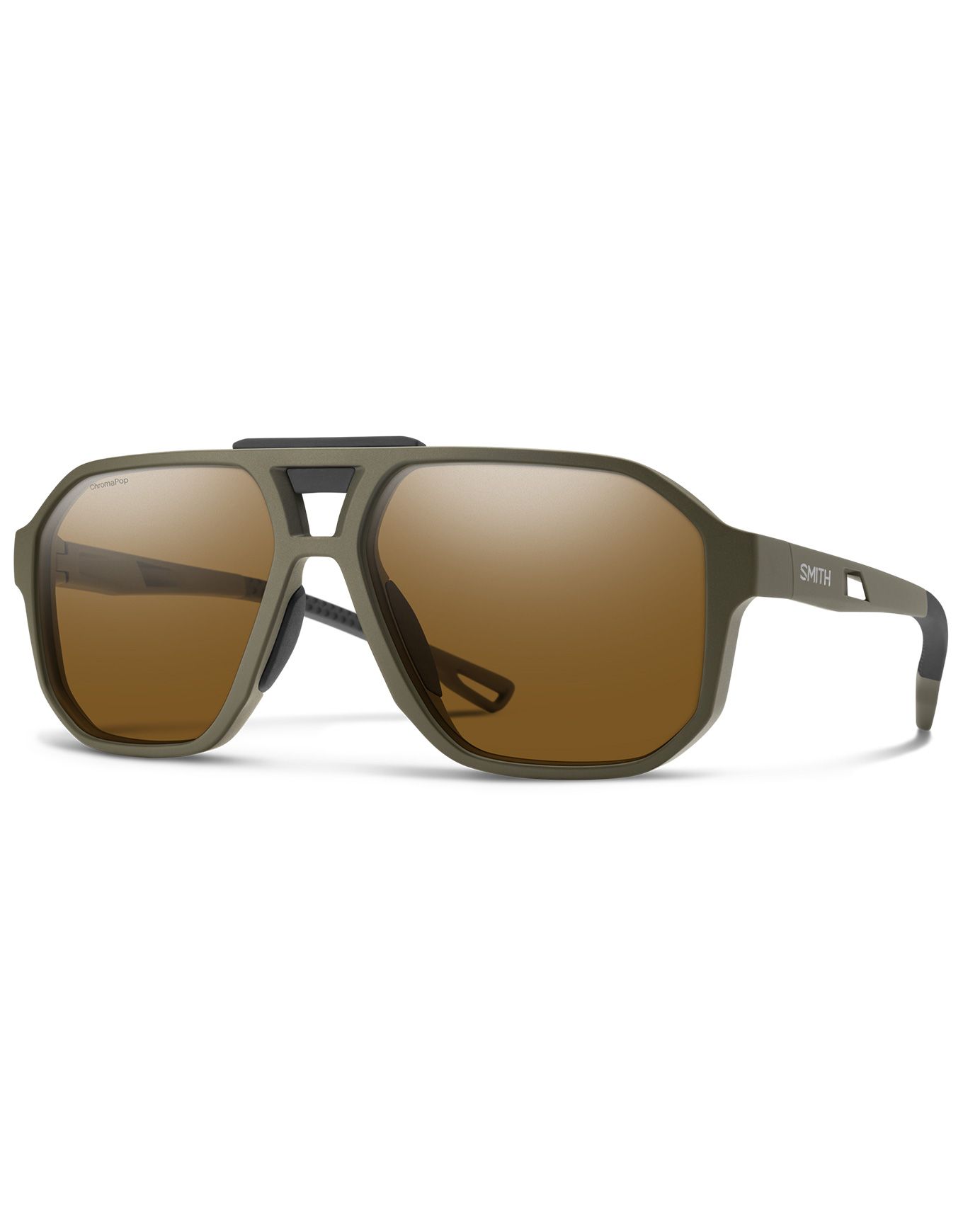 Smith Truss Matte Olive Oil ChromaPop Polarized Brown Sunglasses ...