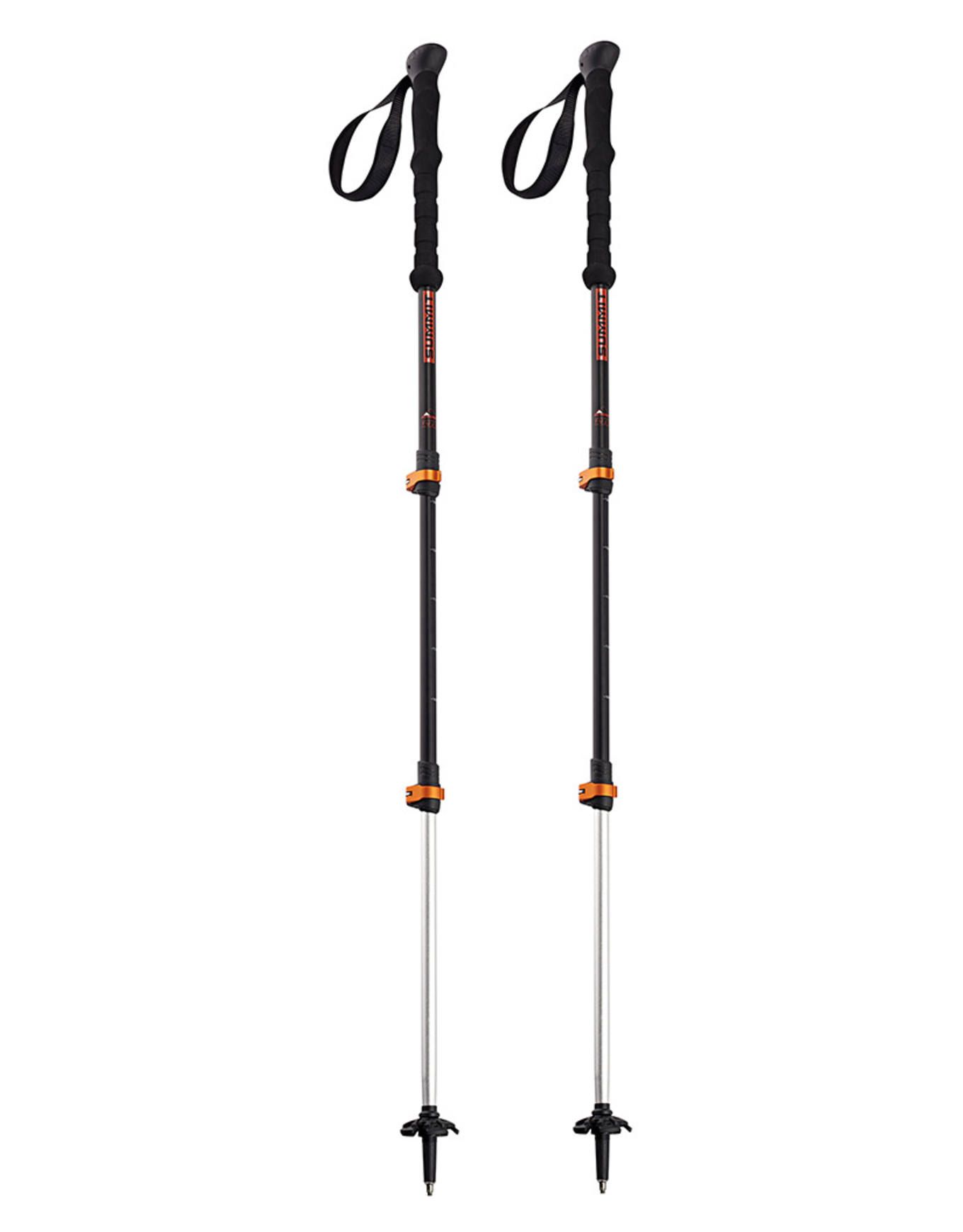 Summit Poles Fuji 3 Parts Powerlock Orange Trekking Poles : Snowleader