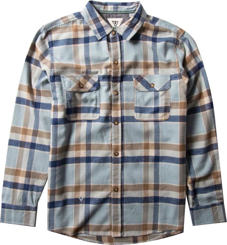 Vissla Central Coast LS Flannel Seaside Shirts : Snowleader