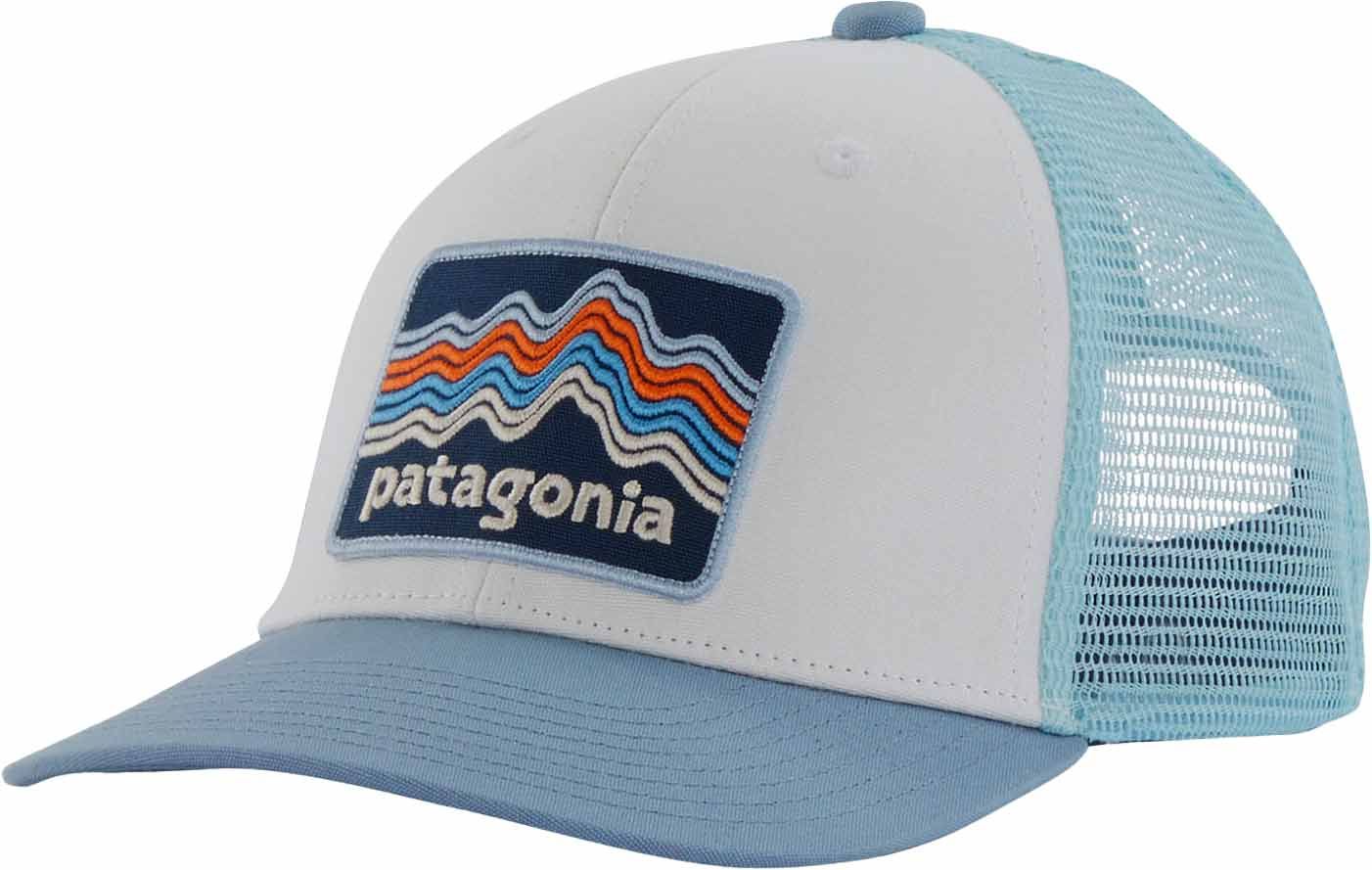 Patagonia K's Trucker Hat Ridge Rise Stripe Light Plume Grey Kids' Caps ...