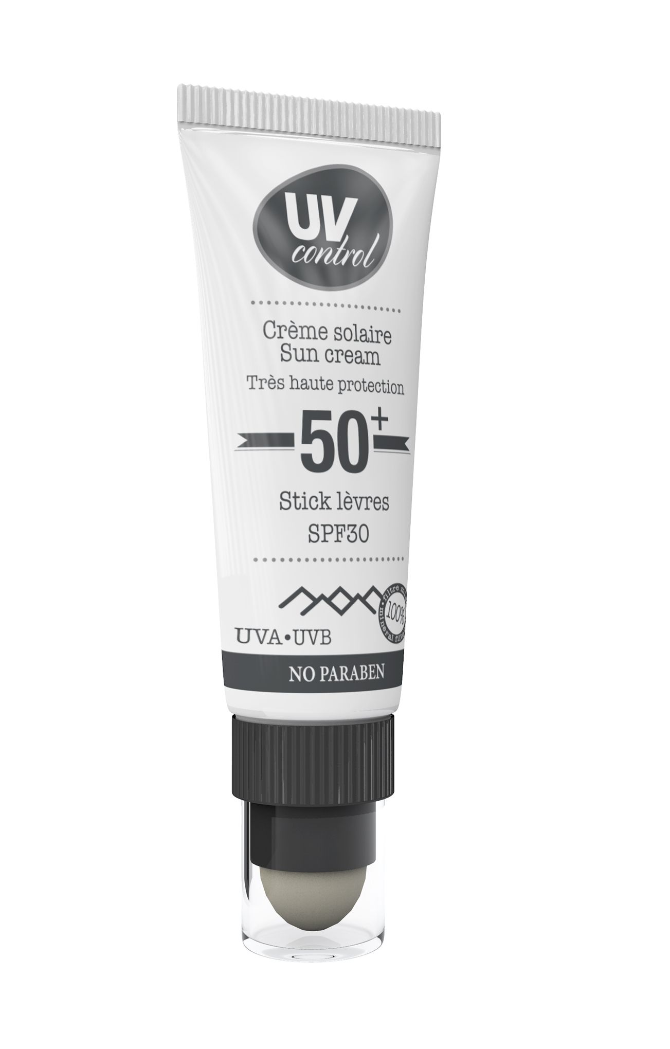 UV Control Tube SPF50 et Stick SPF30 aux ingredients bio Sun cream ...