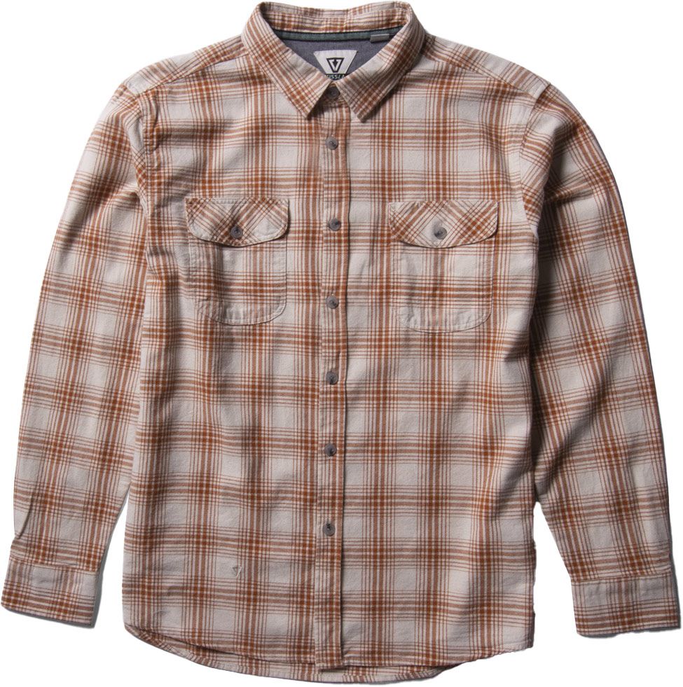 Vissla Central Coast Eco Ls Flannel Bone Shirts : Snowleader