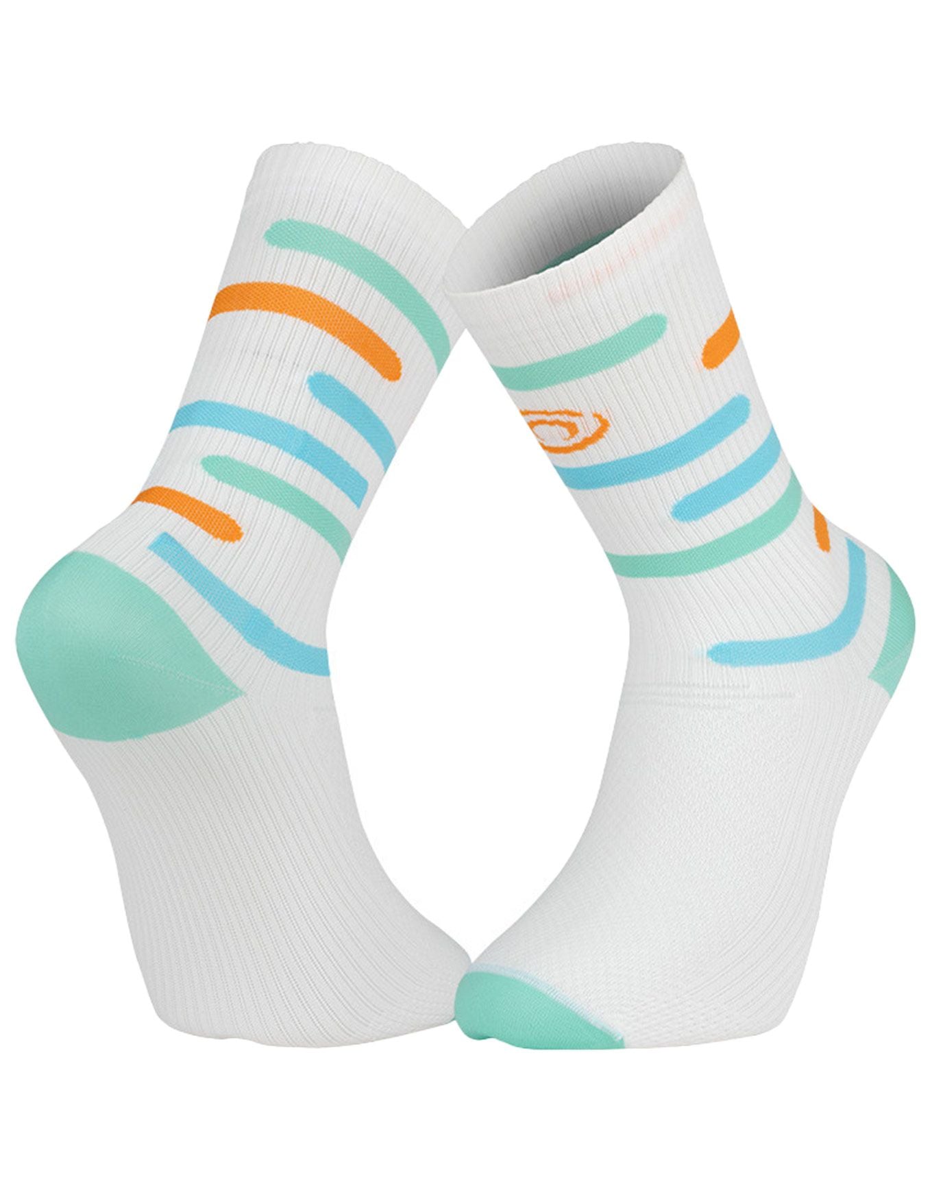 BV Sport Socquettes Light Run Haute Rio Vert/Bleu Trail running socks ...