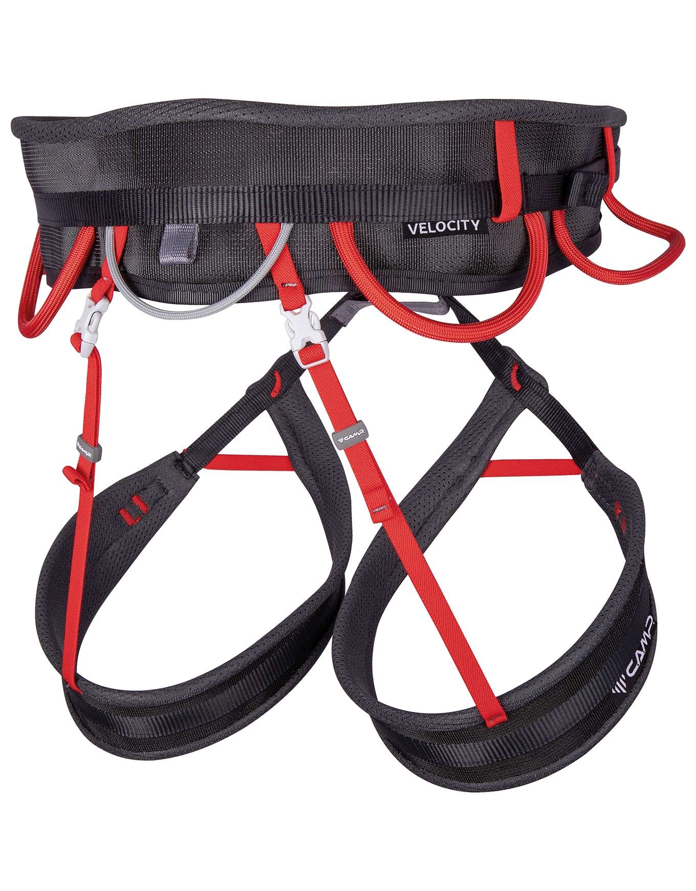 Camp Velocity Black / Red Climbing Harnesses : Snowleader