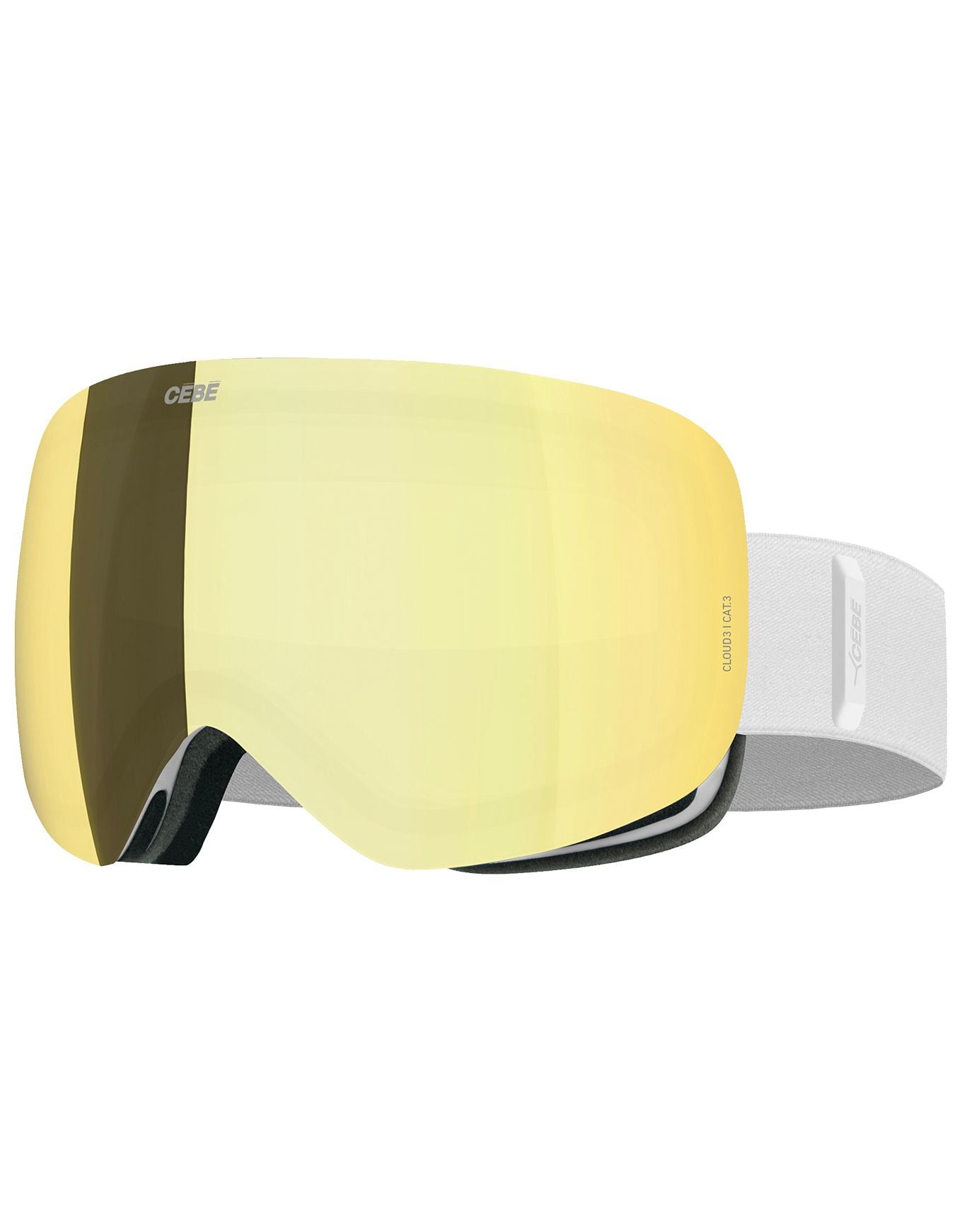 Cébé Cloud 3 White Gold Flash Revo Cat.3 Ski goggles : Snowleader
