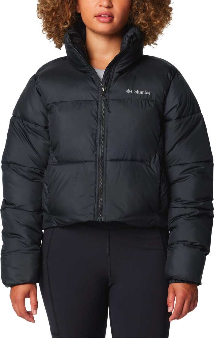 Columbia Puffect II Cropped Jacket Black Women's Down Jackets : Snowleader