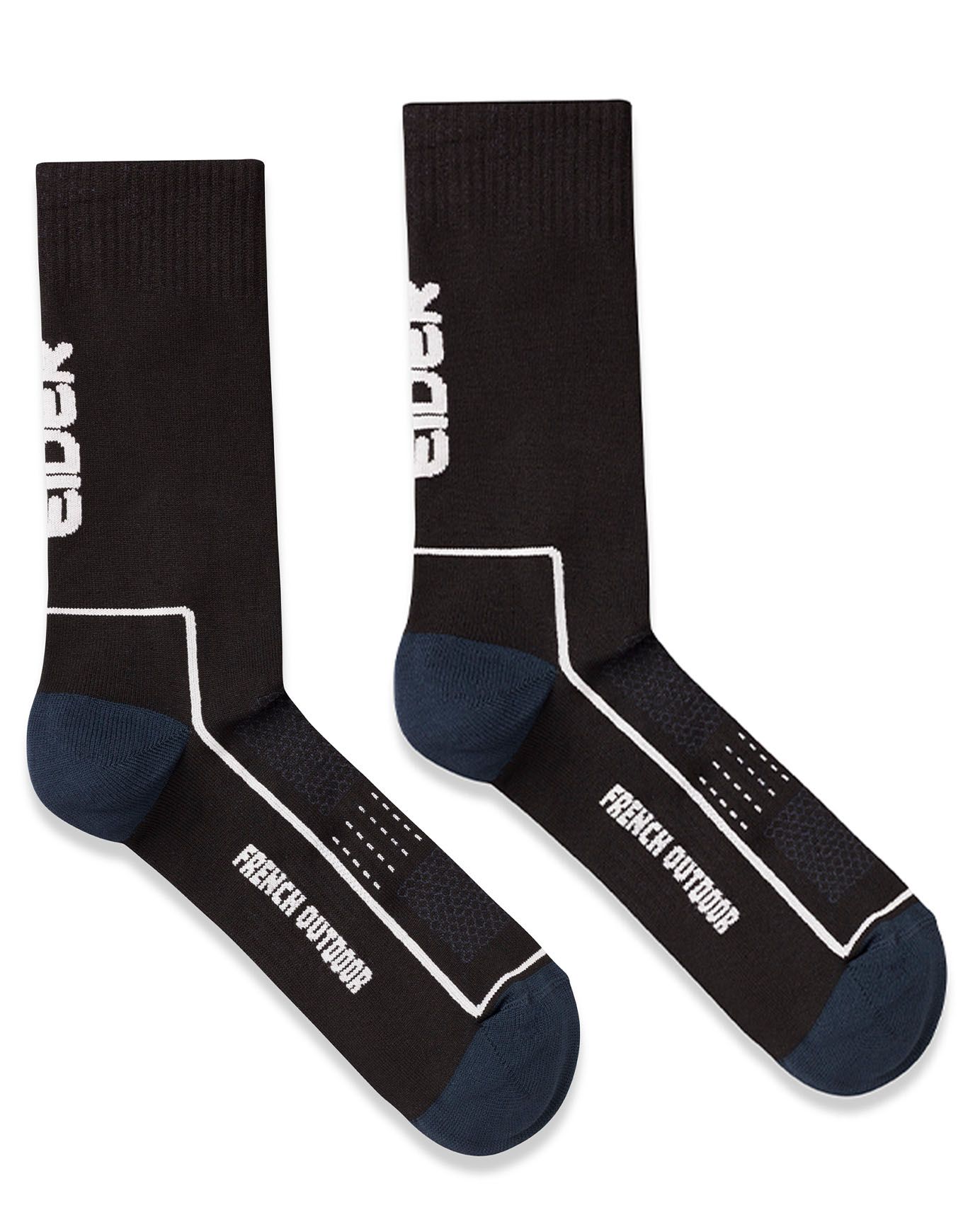 Eider Double Layer Socks Black Walking socks : Snowleader