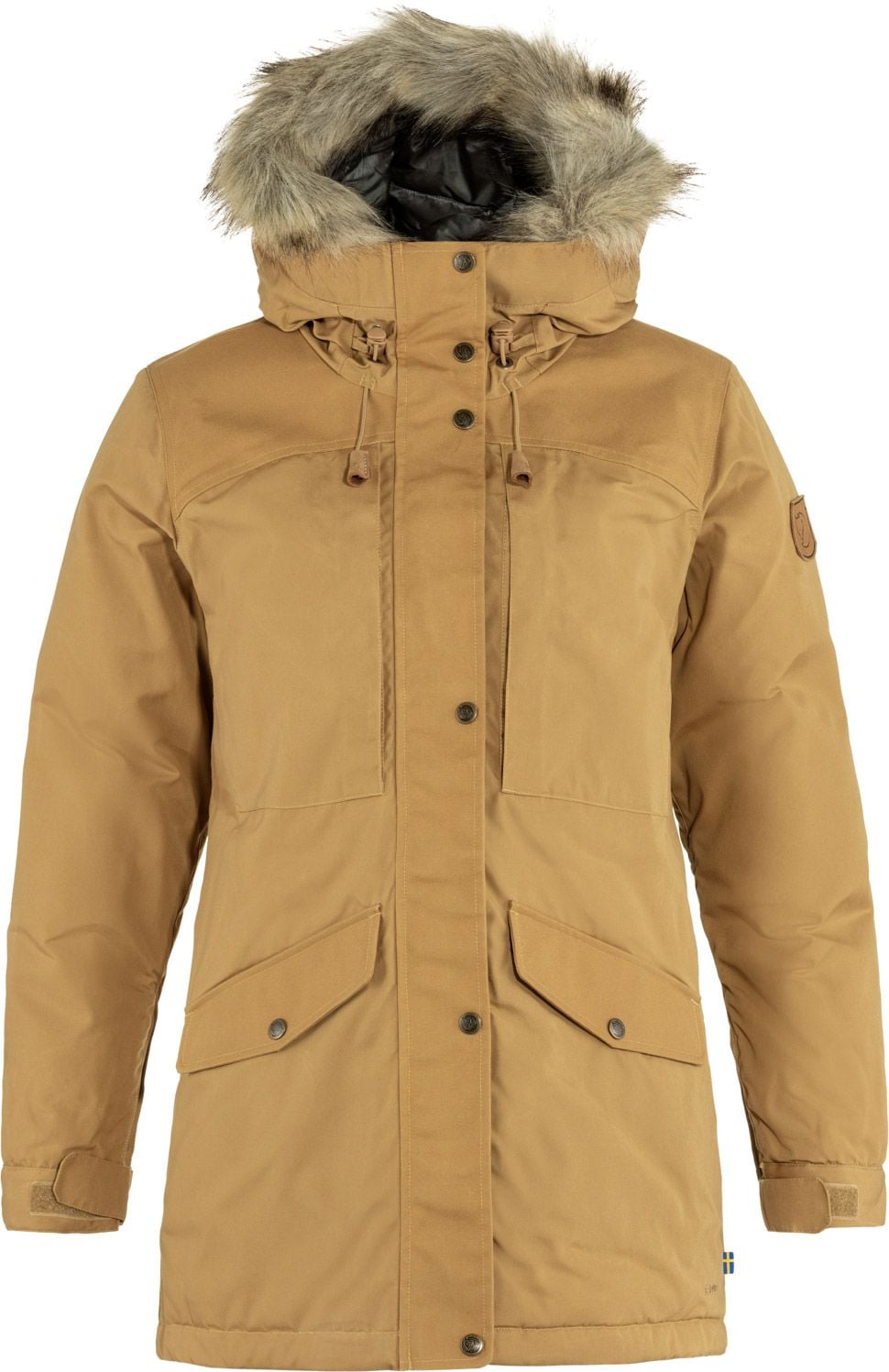 Fjall Raven Singi Down Jacket W Buckwheat Brown Women's Parkas : Snowleader