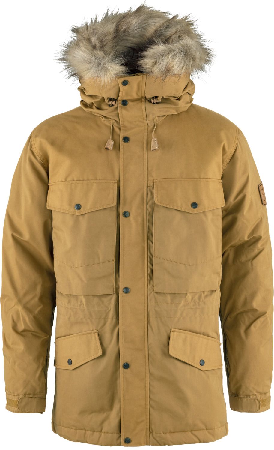 Fjall Raven Singi Down Jacket M Buckwheat Brown Parkas : Snowleader