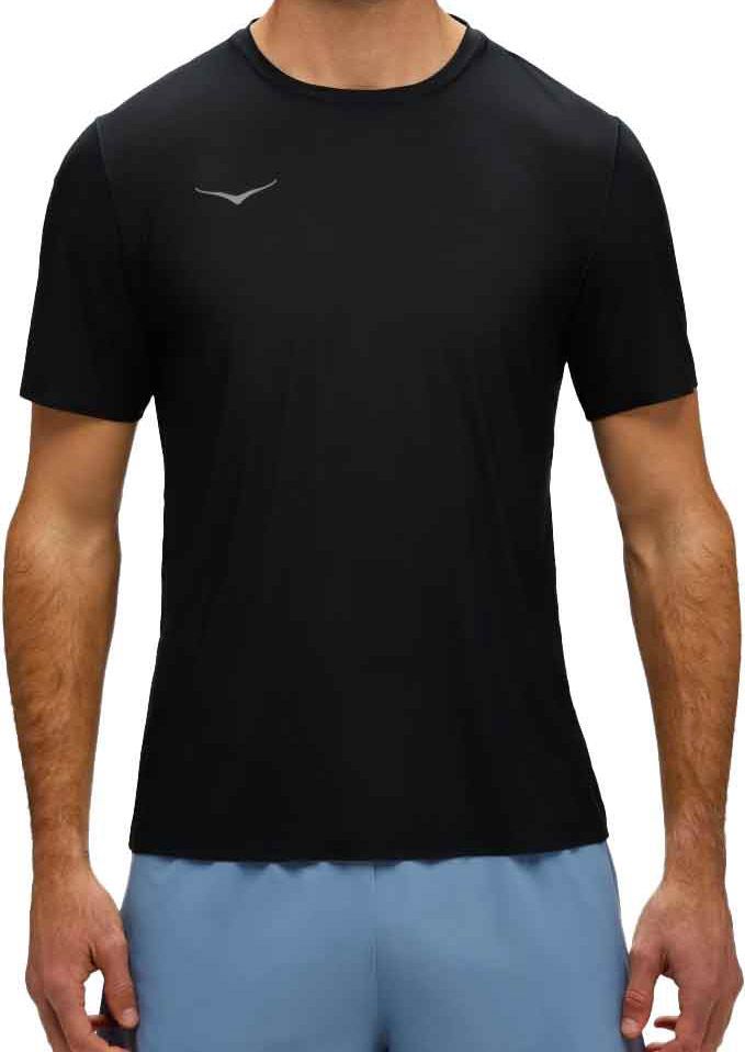 Hoka M Airolite Run Short Sleeve Black Trailrunning T-Shirts : Snowleader