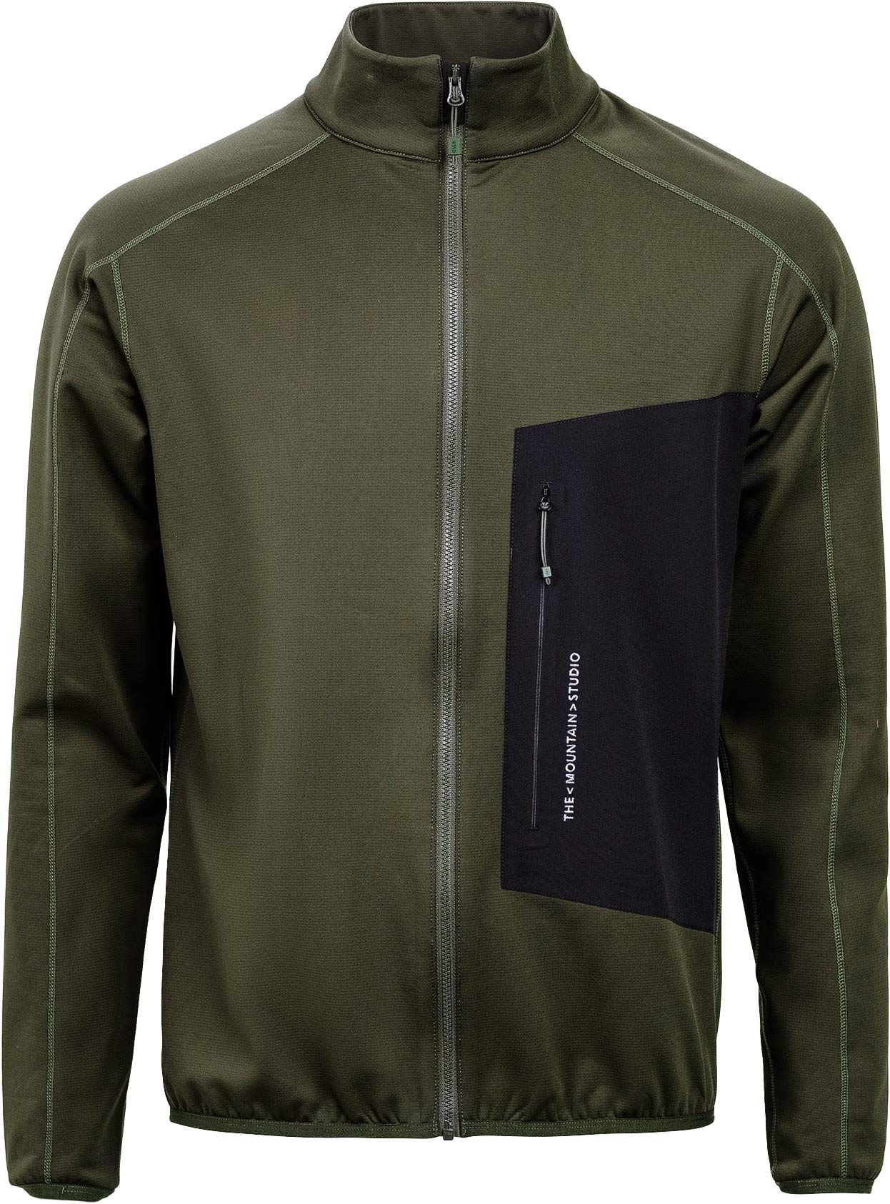 The Mountain Studio Tecno Grid Fleece T-Neck Forest Green Fleeces ...