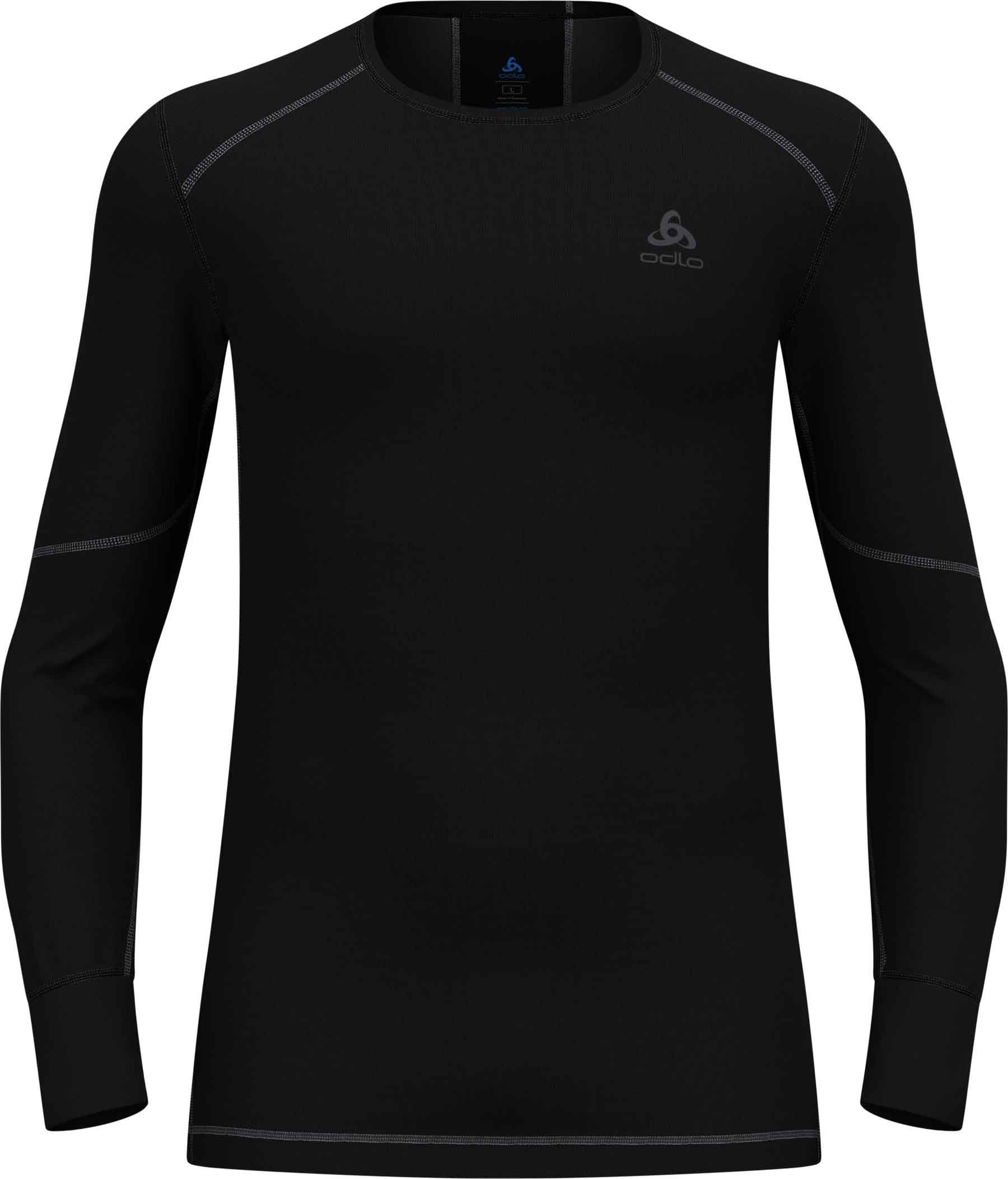 Odlo BL Top Crew Neck LS Active X-Warm Eco M Black Shirts : Snowleader
