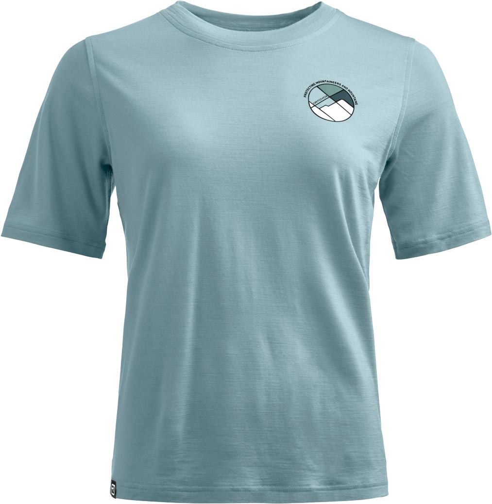 Ortovox 140 Cool Round Landscape T-shirt W Glacier Grey Women's walking ...