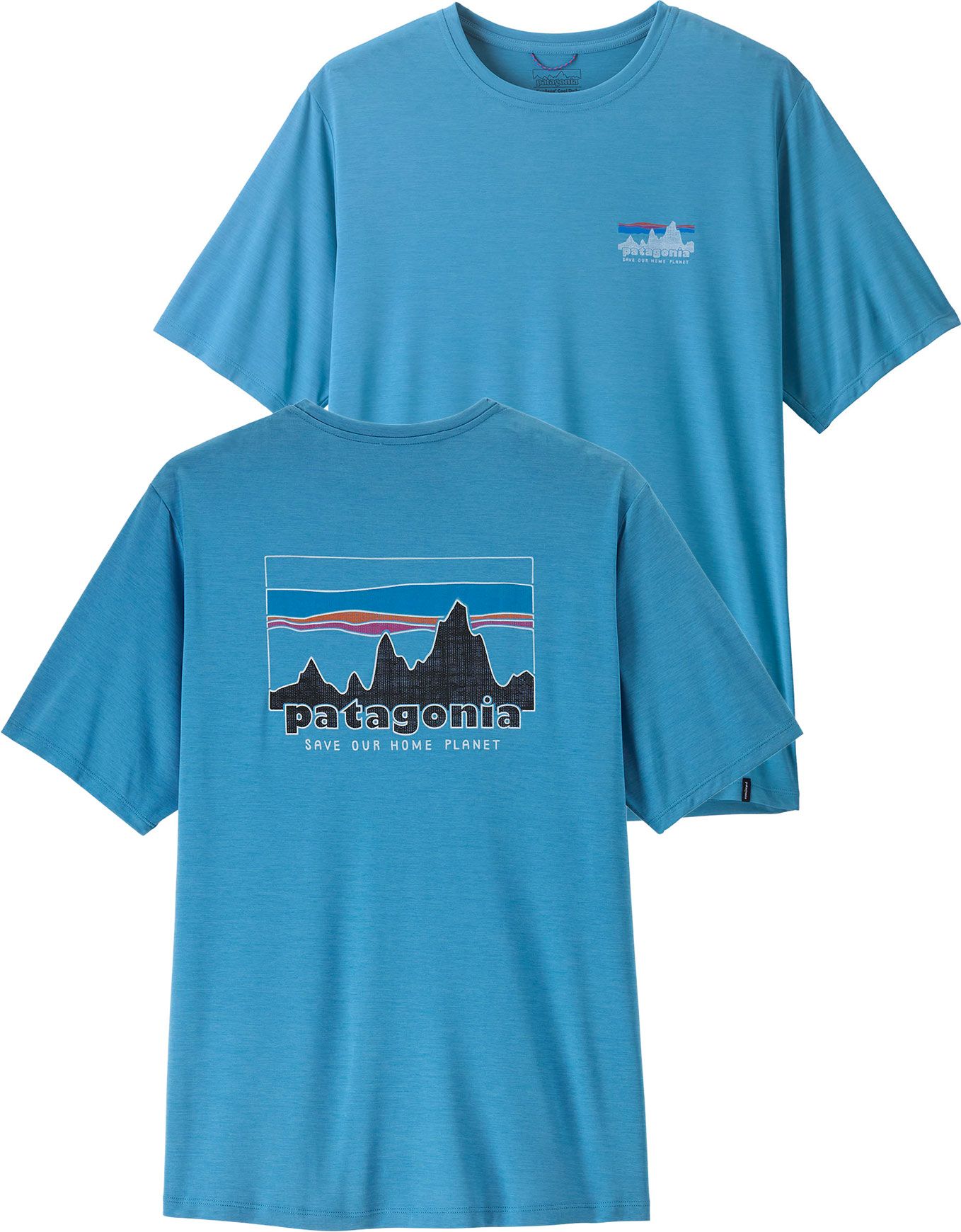Patagonia M's Cap Cool Daily Shirt '73 Skyline Shore Blue Light X-Dye ...