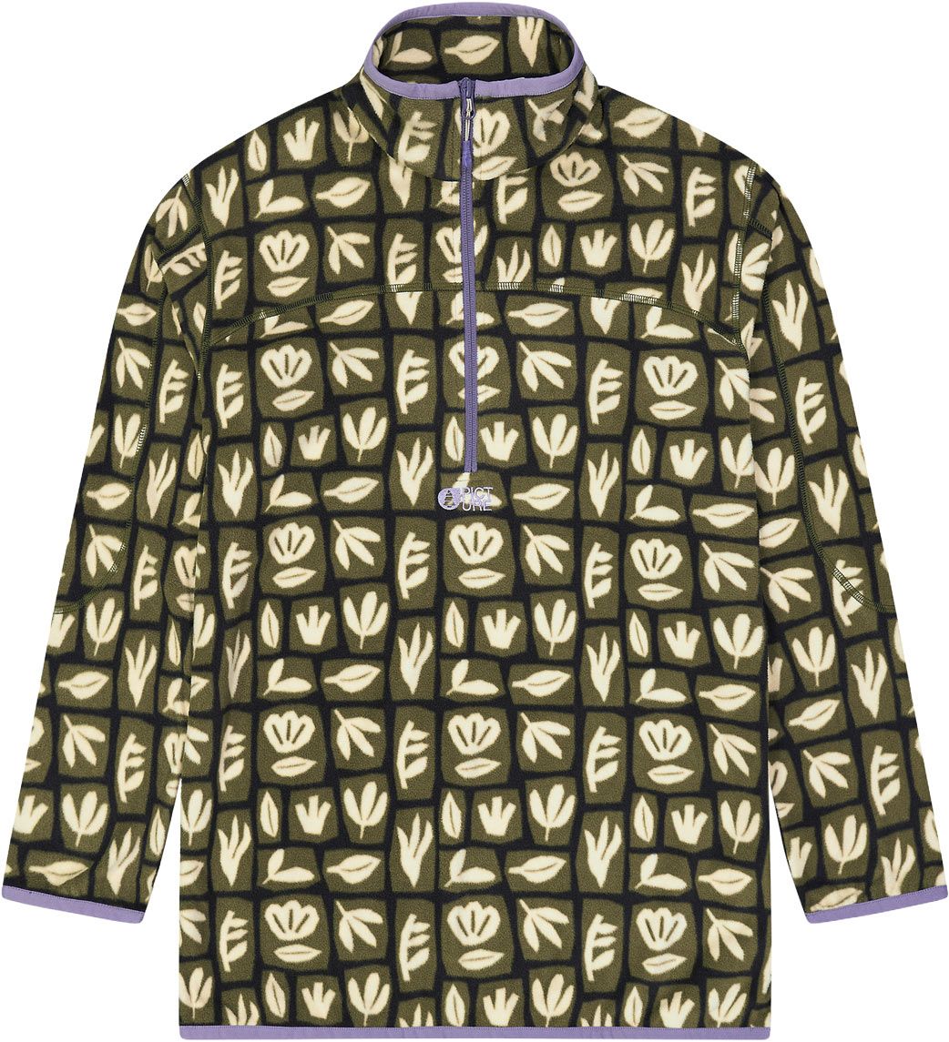 Picture Organic Clothing Inaria 1/4 Printed Light Fleece Cedar Leaf ...