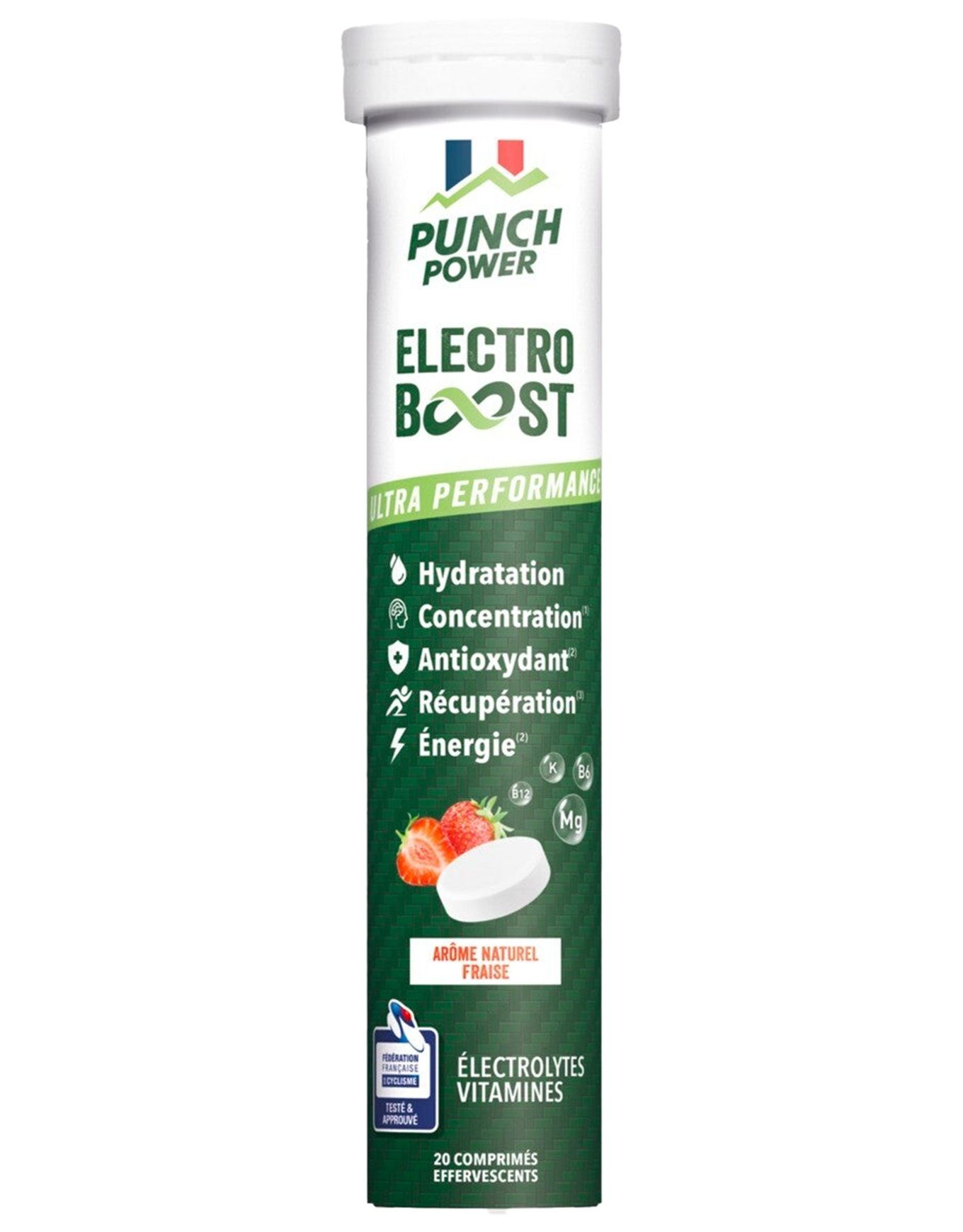 Punch Power Electroboost Fraise - Tube 20 Comprimés Effervescents ...