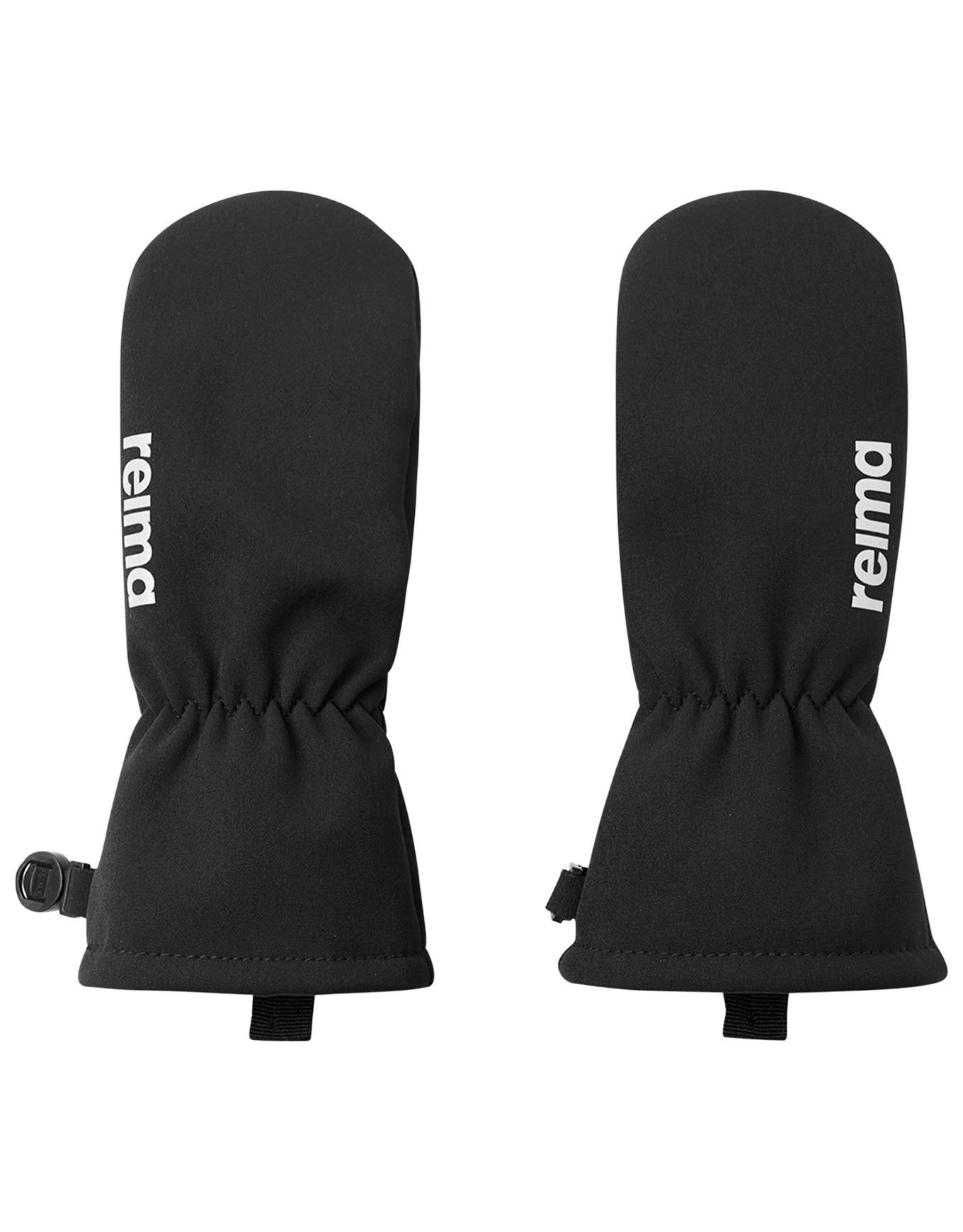Reima Osaten Softshell Mittens Black Gants de ski enfant : Snowleader