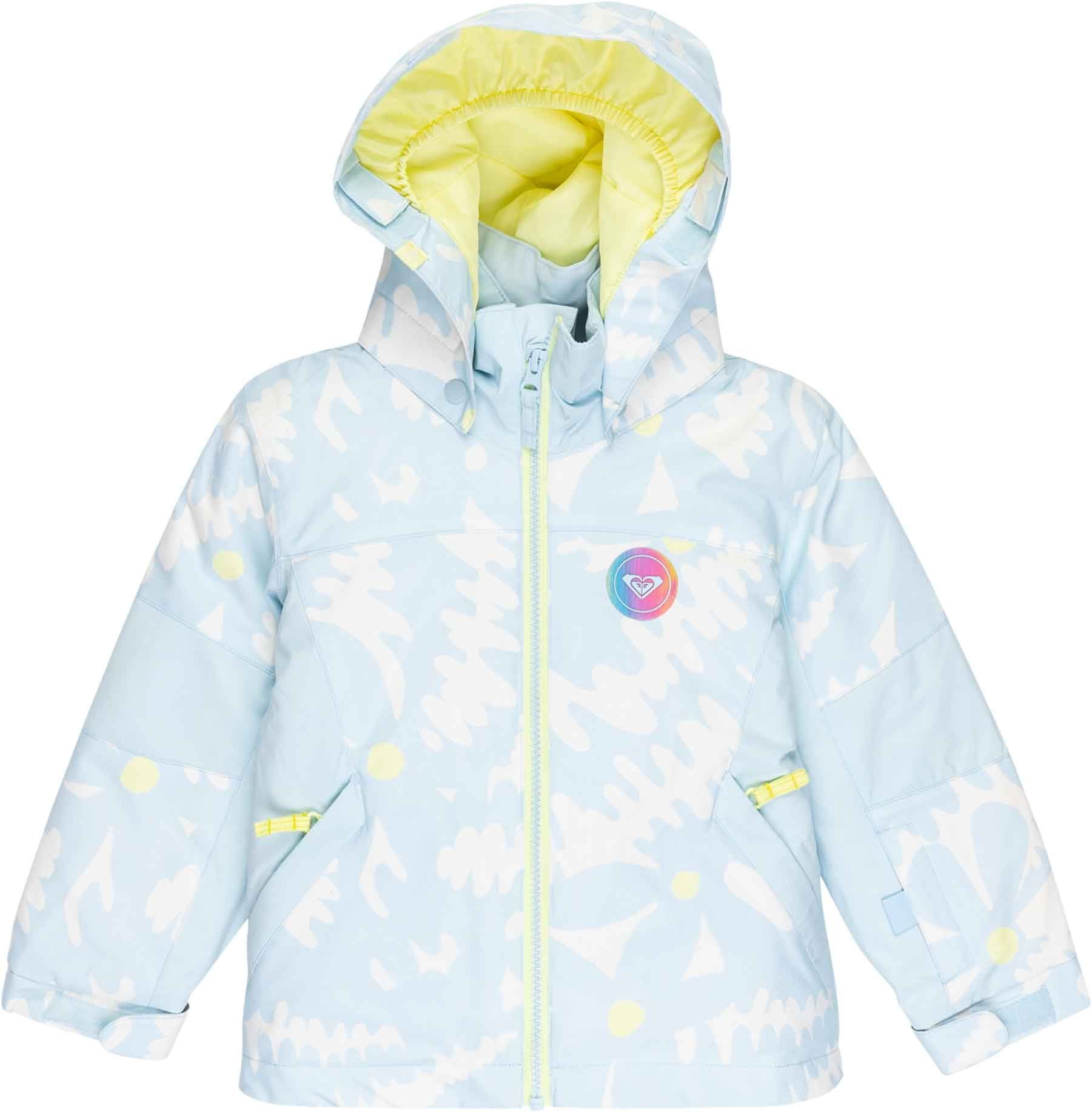 Roxy Snowy Tale Jacket Ice Blue Big Flower Kid's ski jackets : Snowleader