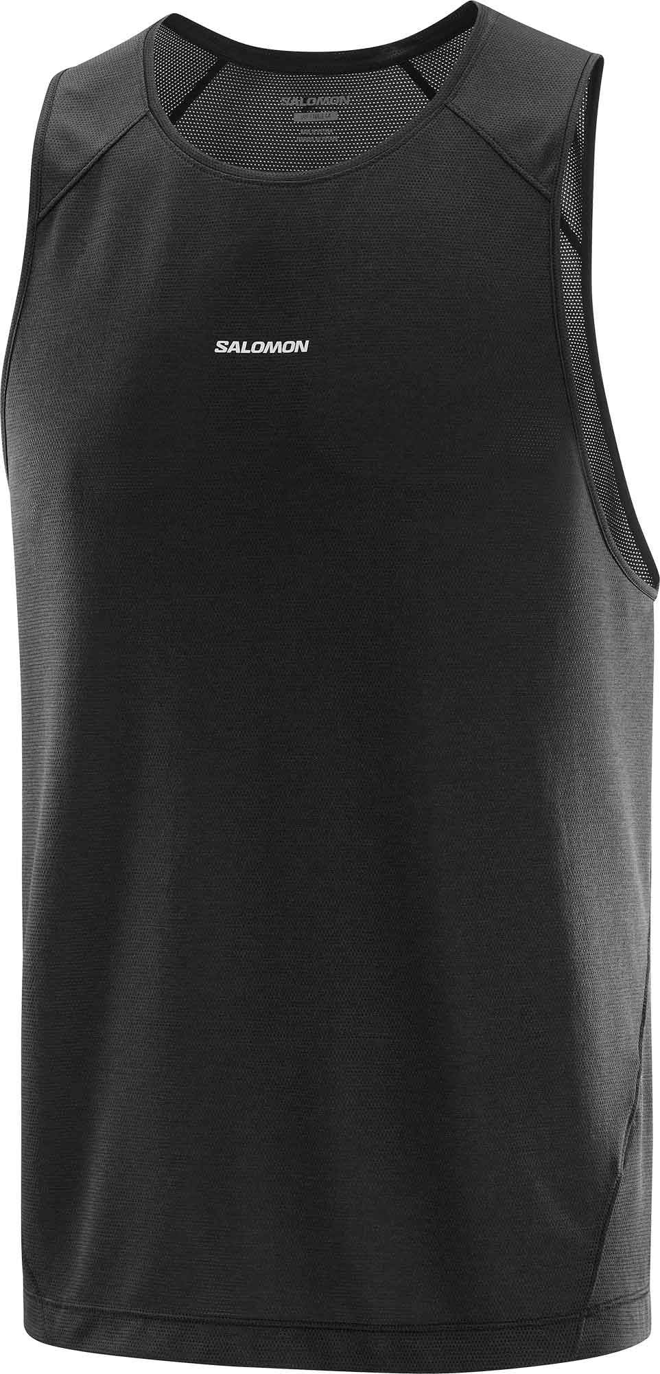 Salomon Shakeout Core Tank M Deep Black Trail running T-shirts : Snowleader