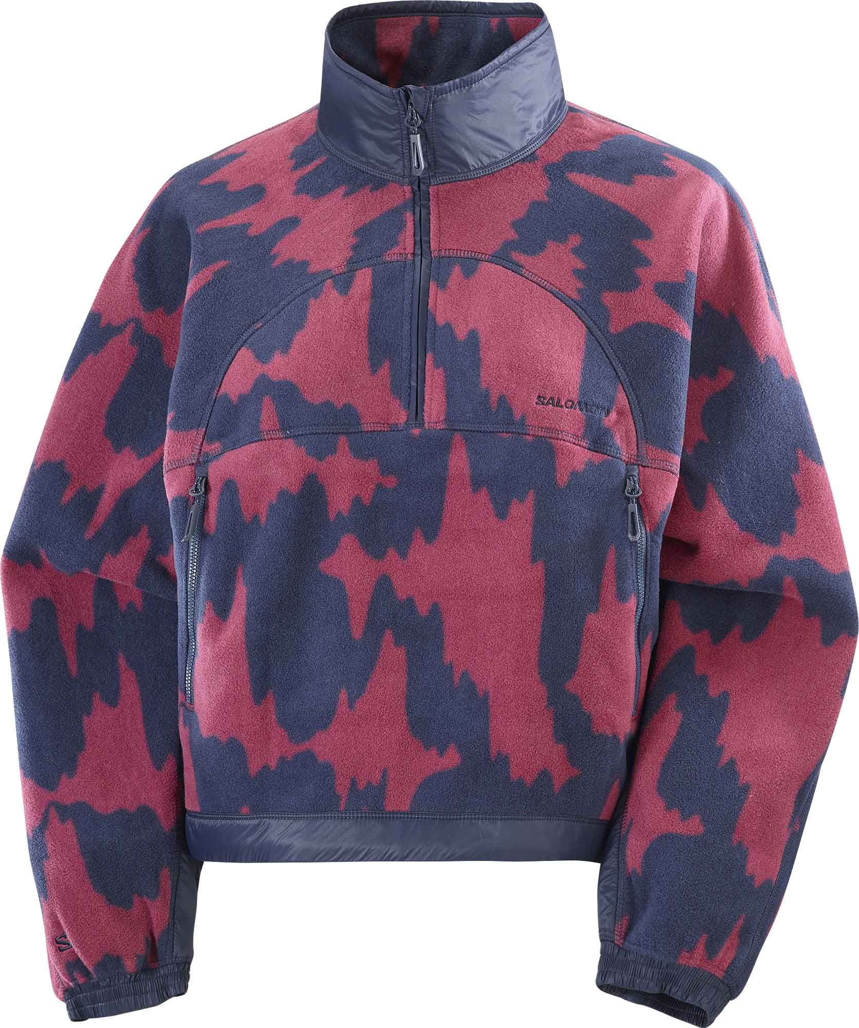 Salomon Chroma Fleece Crop HZ W Nocturne/Blue Nights Women's fleeces ...